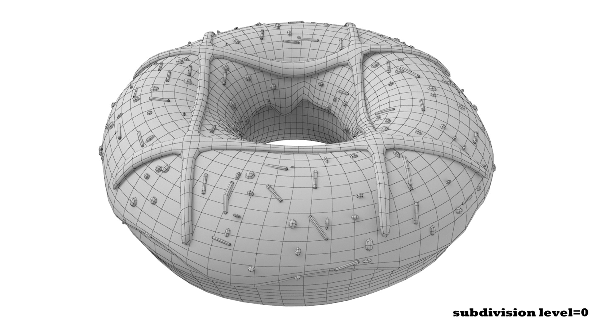 3D Donut Modeled Model - TurboSquid 1311020