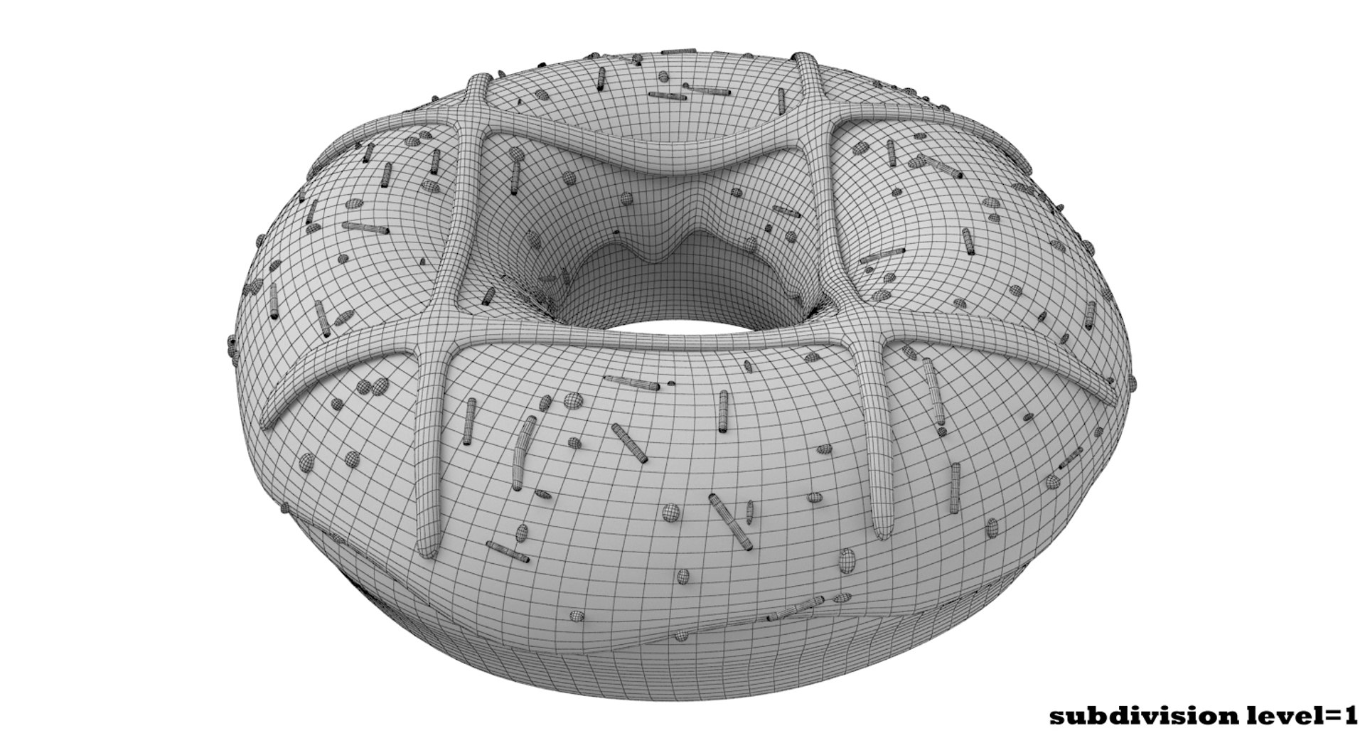 3D Donut Modeled Model - TurboSquid 1311020