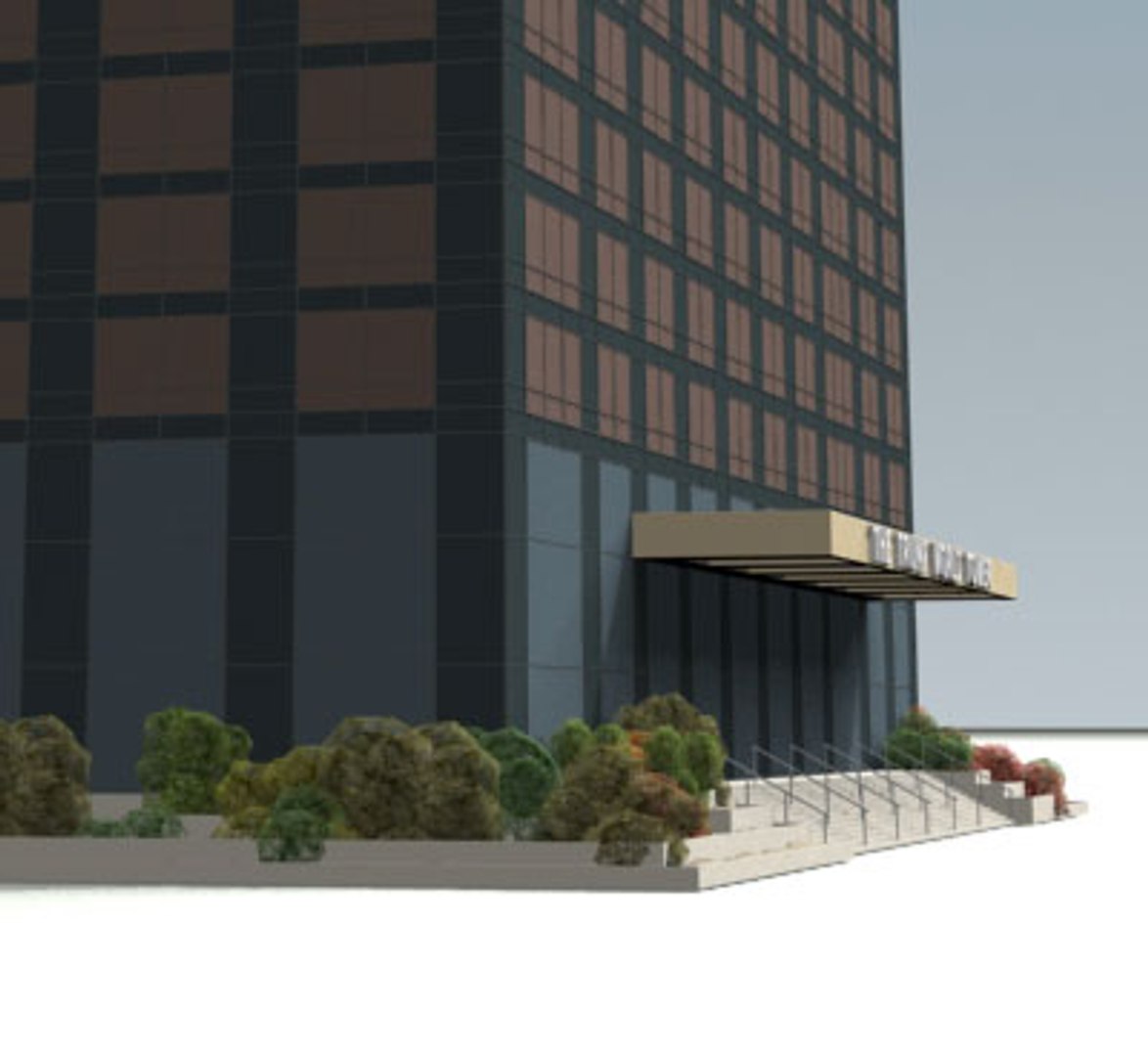 Trump World Tower Building 3d Model