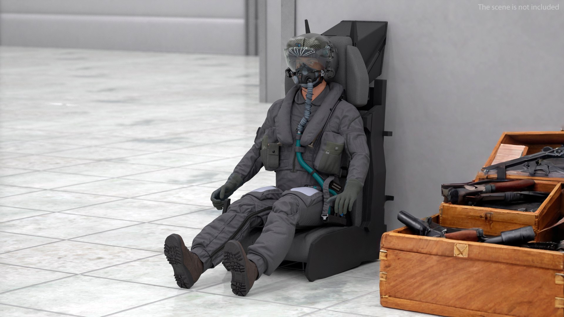 F-35 Fighter Pilot In Seated Position 3D Model - TurboSquid 2378790