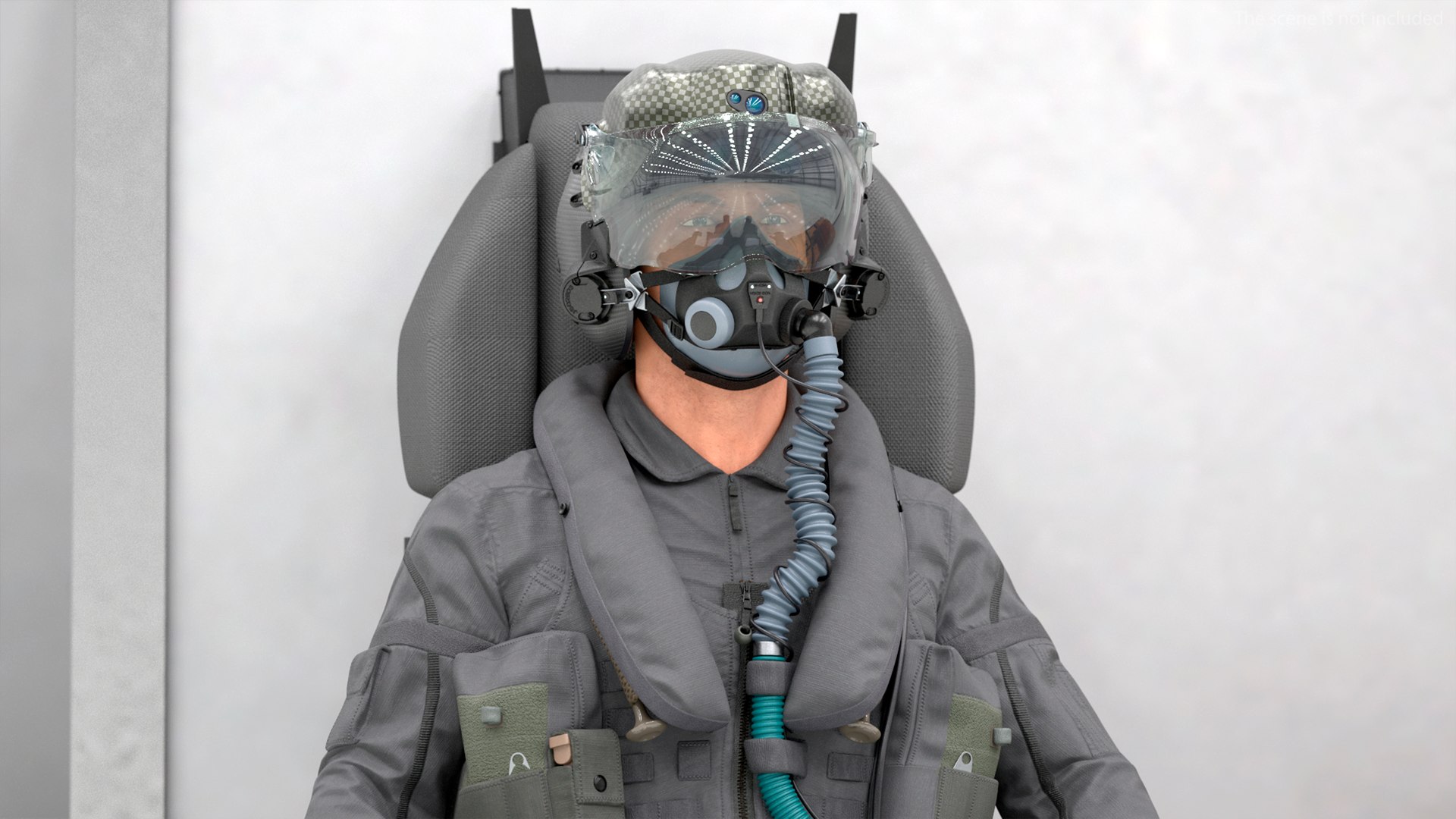 F-35 Fighter Pilot In Seated Position 3D Model - TurboSquid 2378790