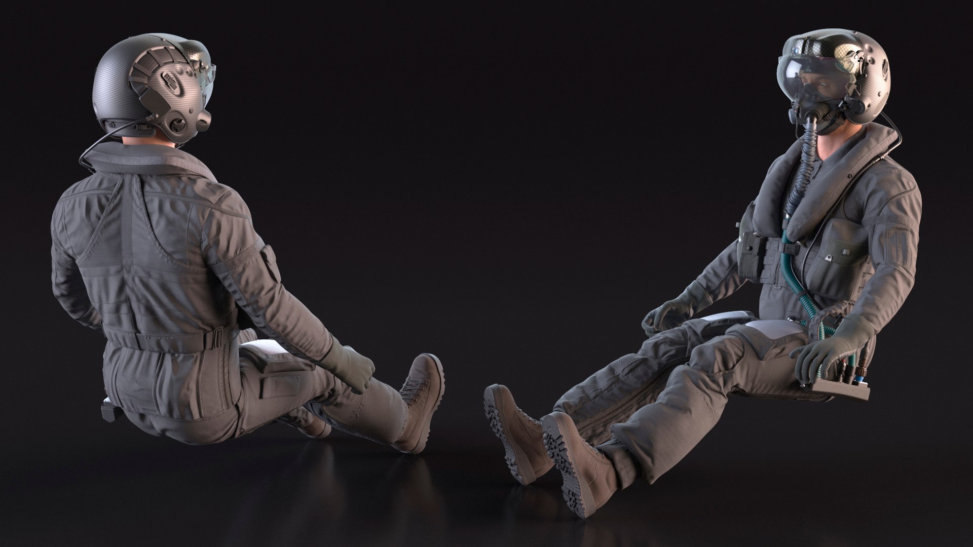 F-35 Fighter Pilot In Seated Position 3D Model - TurboSquid 2378790