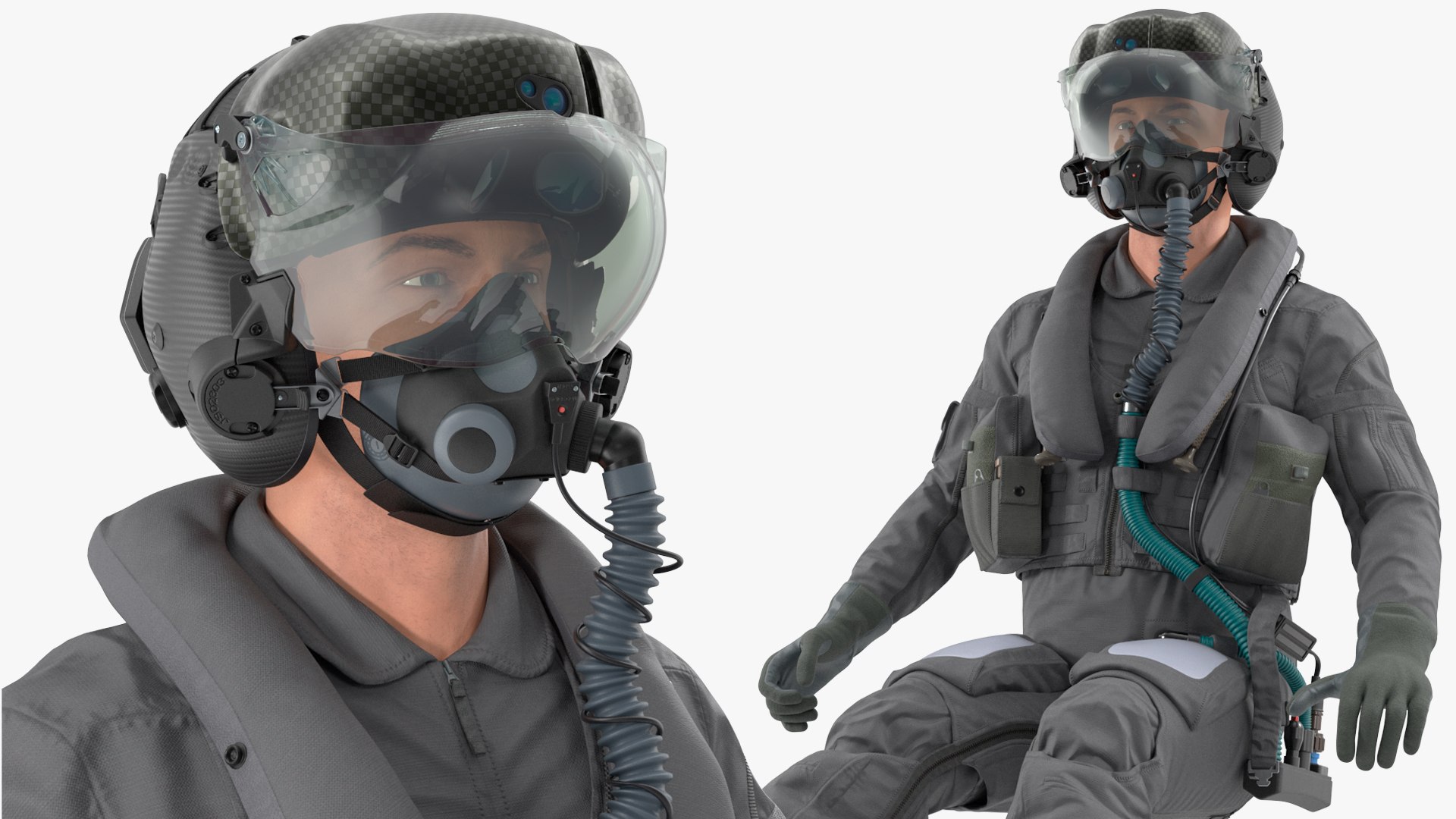 F-35 Fighter Pilot In Seated Position 3D Model - TurboSquid 2378790