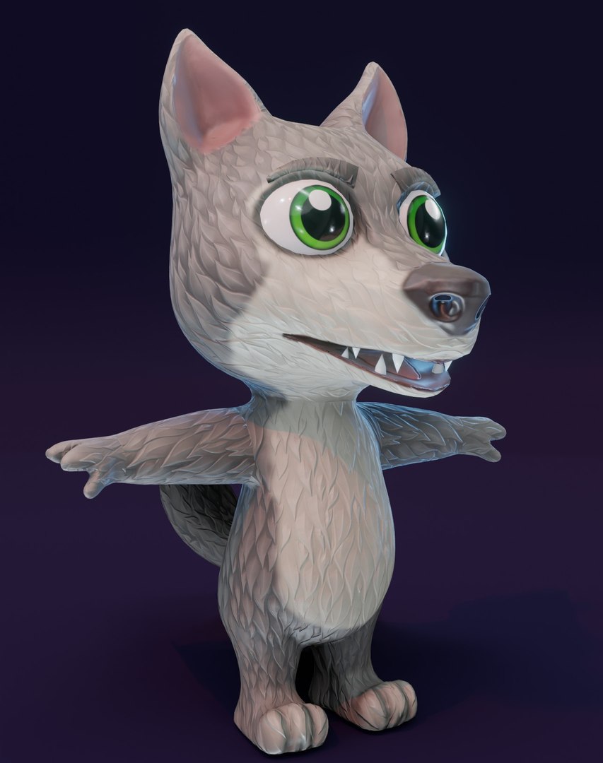 Cartoon Wolf Animated 3D Model 3D - TurboSquid 1821015