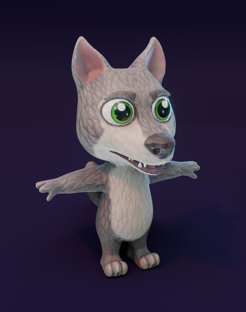 Cartoon Wolf Animated 3D Model 3D - TurboSquid 1821015