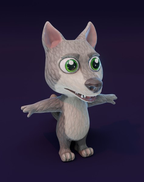 Cartoon Wolf Animated 3D Model 3D - TurboSquid 1821015