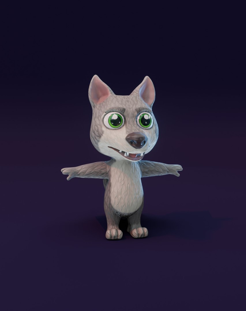 Cartoon Wolf Animated 3D Model 3D - TurboSquid 1821015
