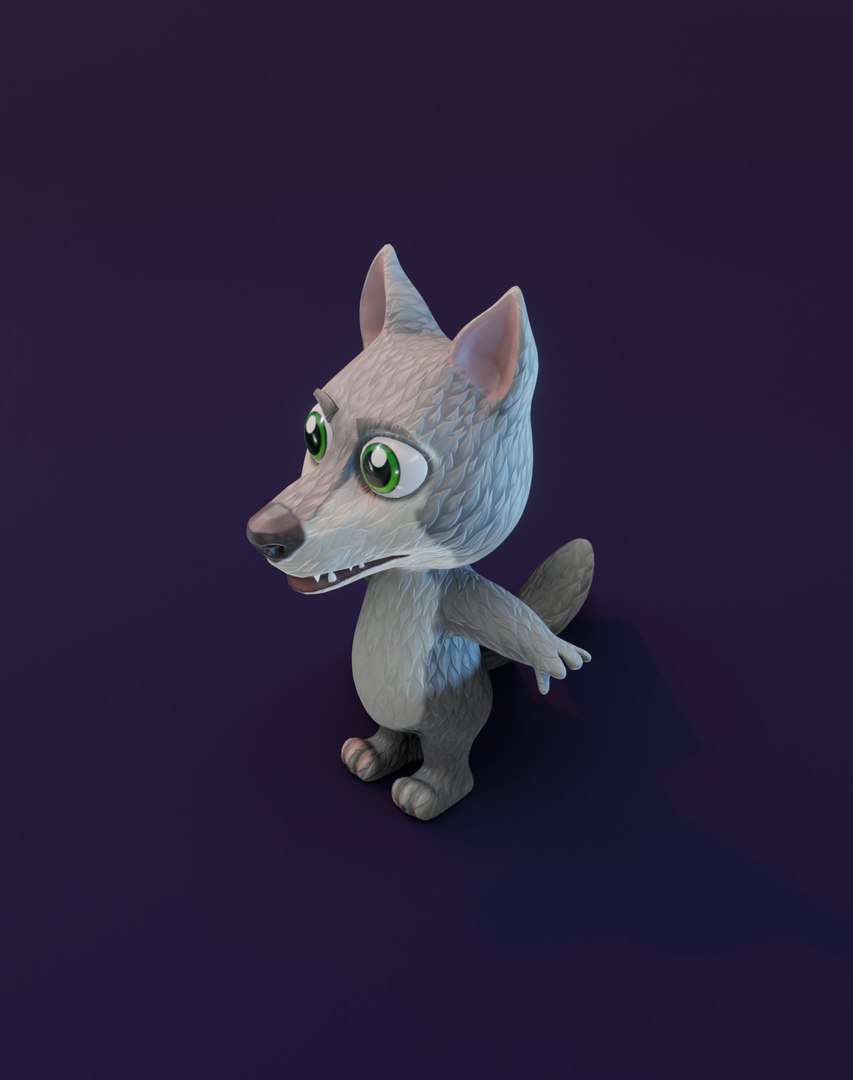 Cartoon Wolf Animated 3D Model 3D - TurboSquid 1821015