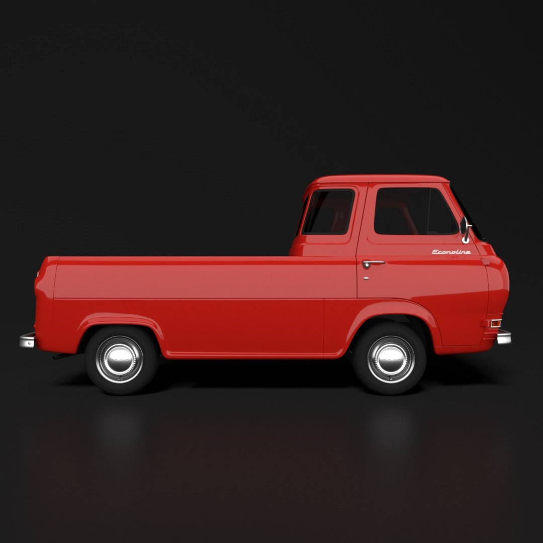 Ford Econoline Pickup 3D Model - TurboSquid 2330220