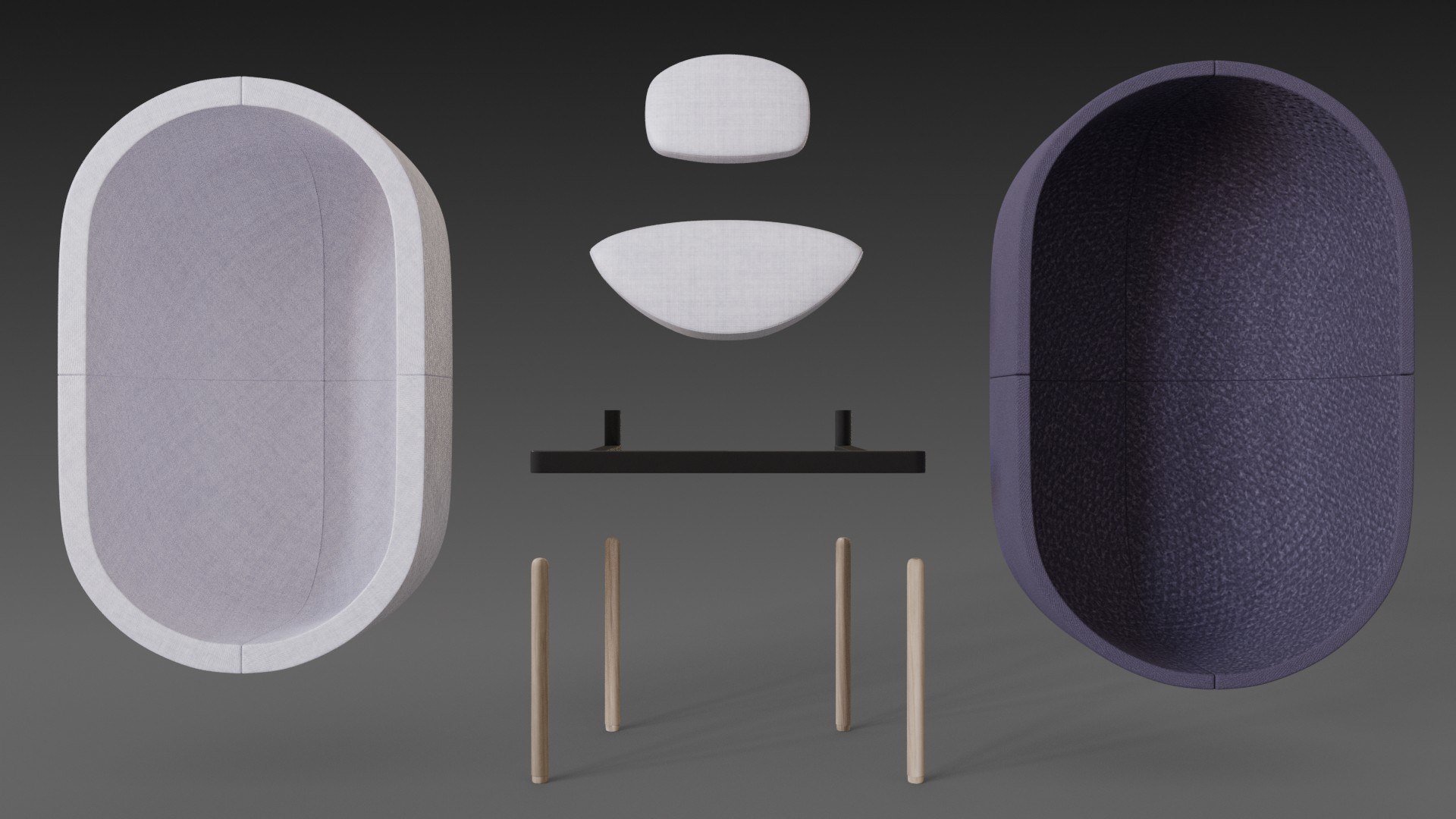 Capsule Chair Sofa Model - TurboSquid 1475786