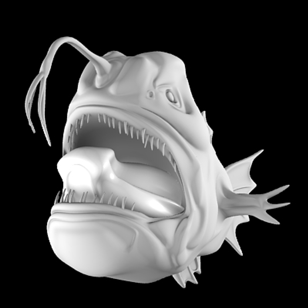 3d model angler fish