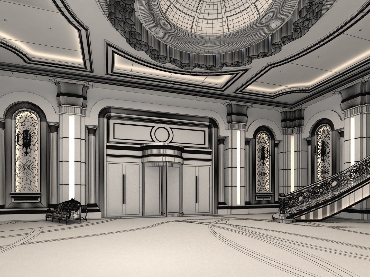 3D Lobby 08 Model - TurboSquid 2184776