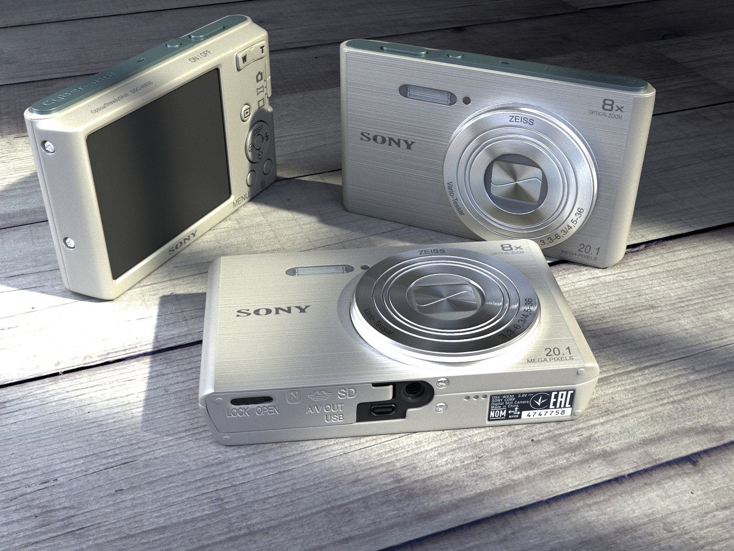 3D Cyber Shot Dsc-w830 Model - TurboSquid 1471718