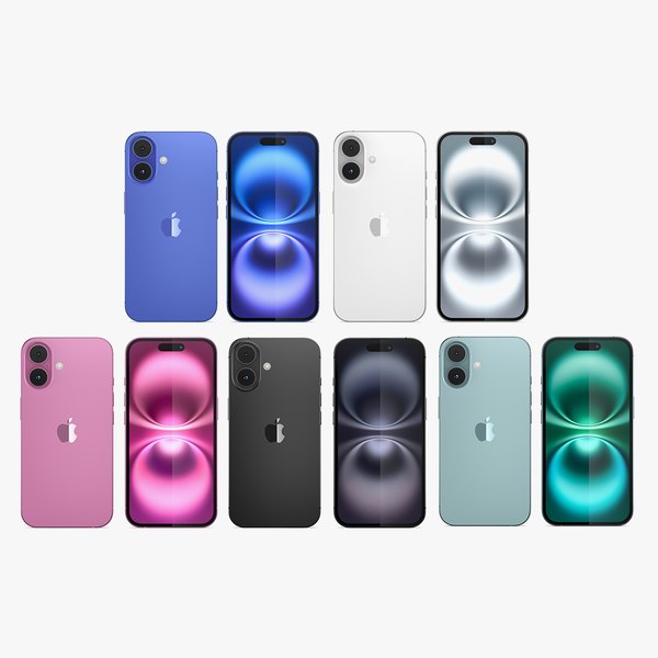 modelo 3d Todos los colores del iPhone 16 de Apple - TurboSquid 2295483