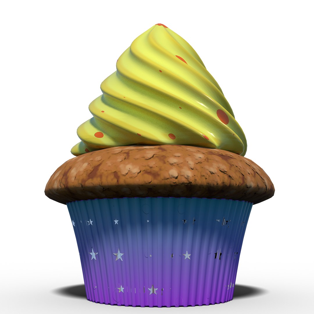 3D model Cupcake Pineapple - TurboSquid 2086843