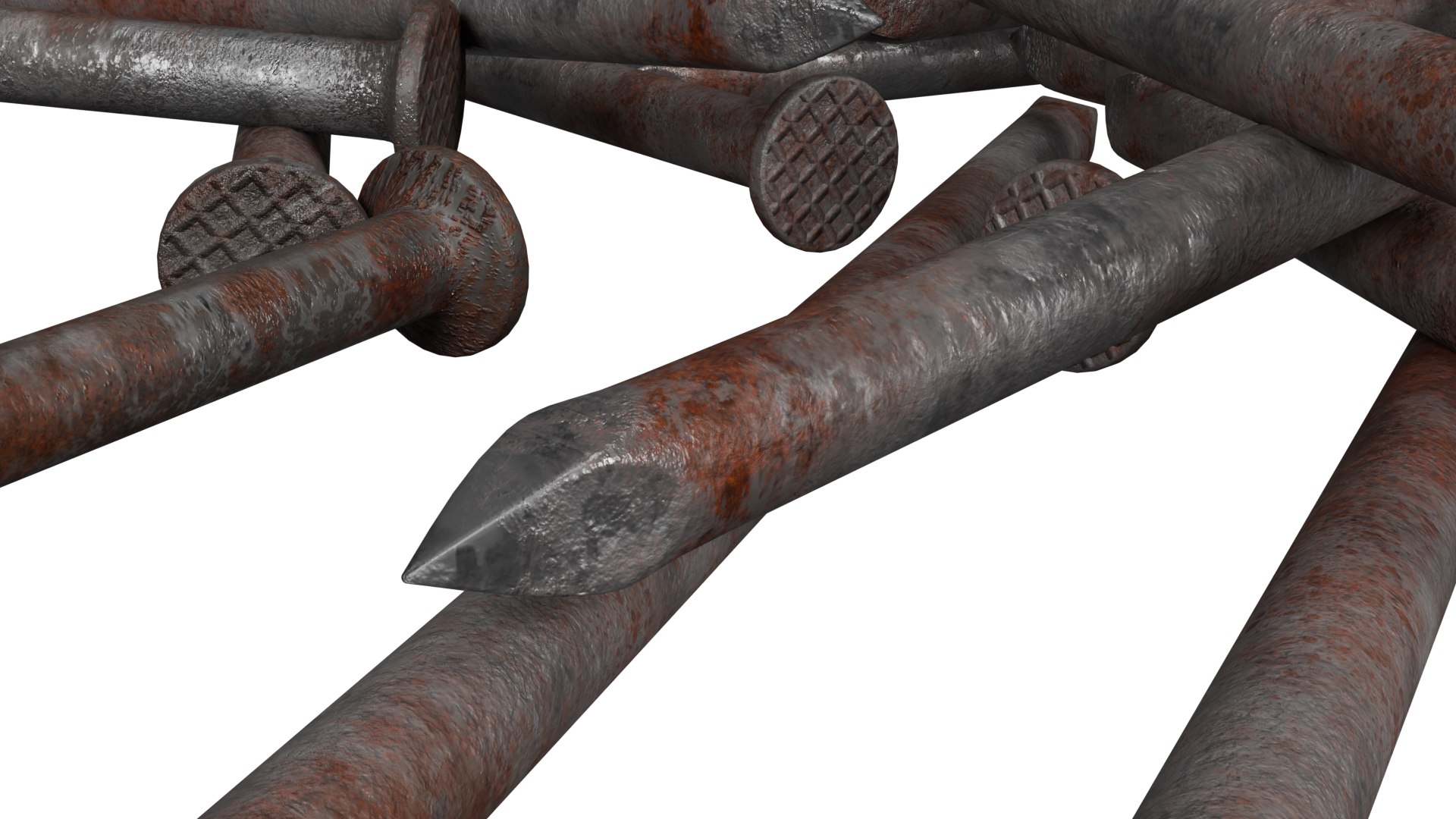 3D Pile Of Rusty Nails - TurboSquid 2235902