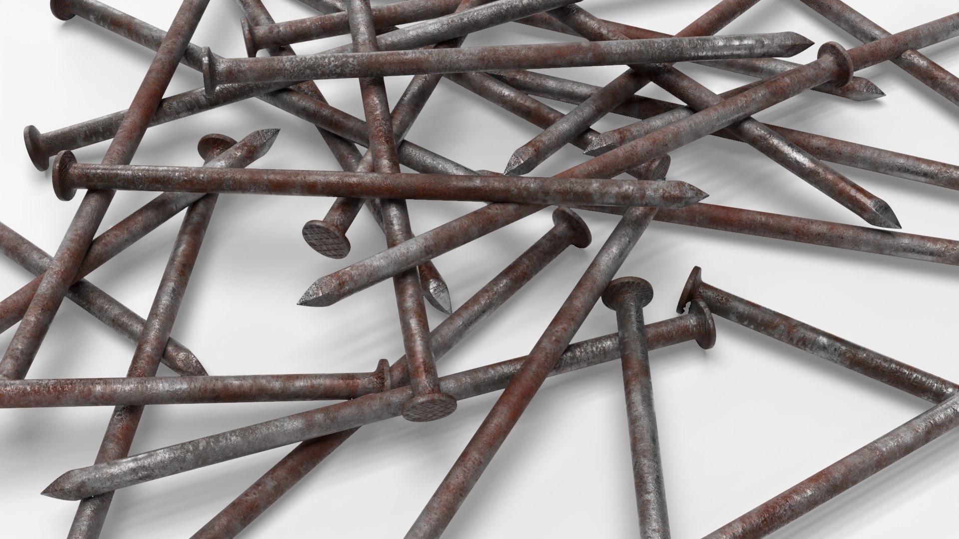 3D Pile Of Rusty Nails - TurboSquid 2235902