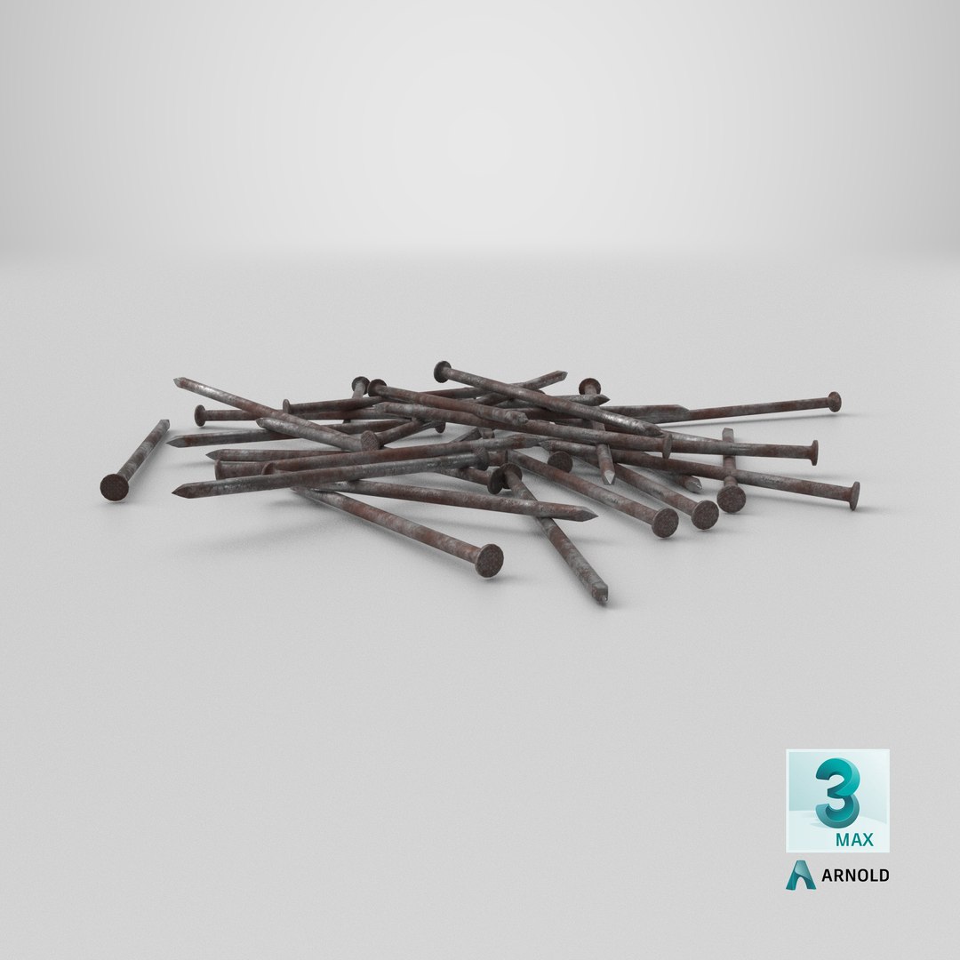 3D Pile Of Rusty Nails - TurboSquid 2235902