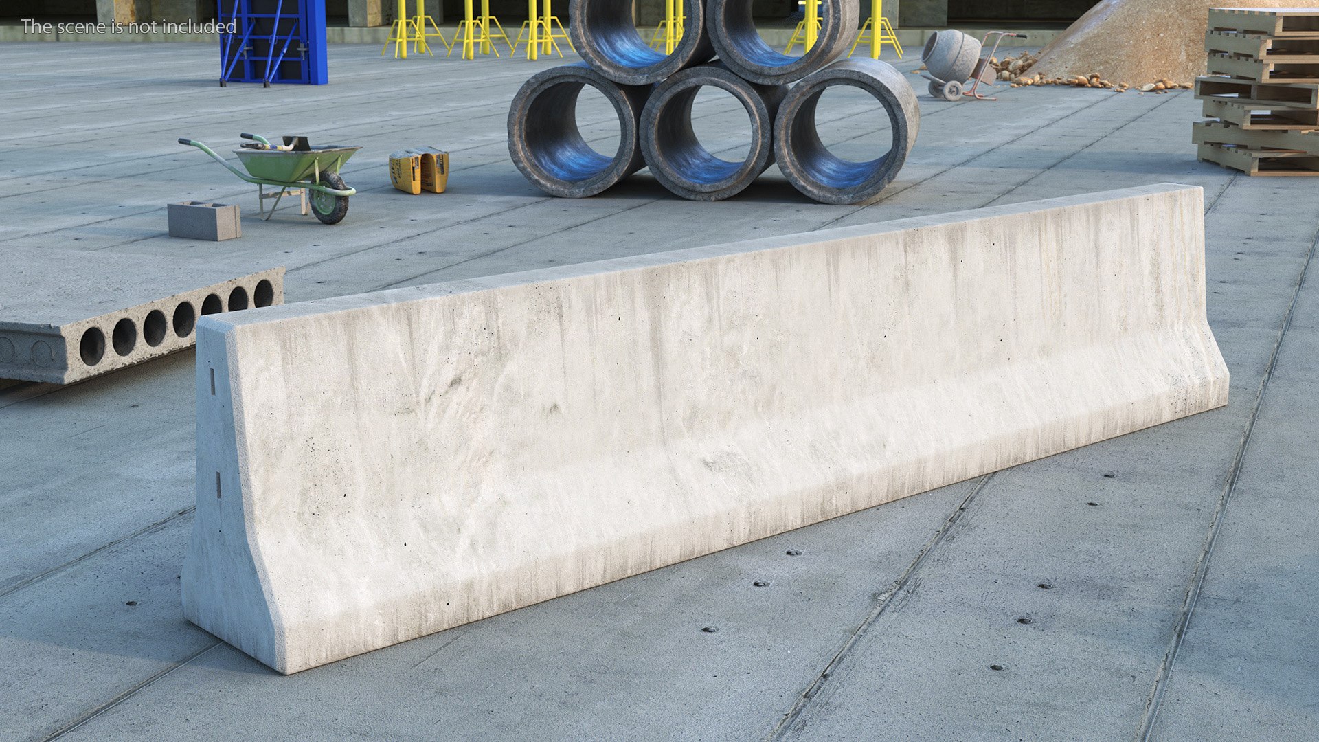 Concrete Jersey Barrier 3D Model - TurboSquid 2229430