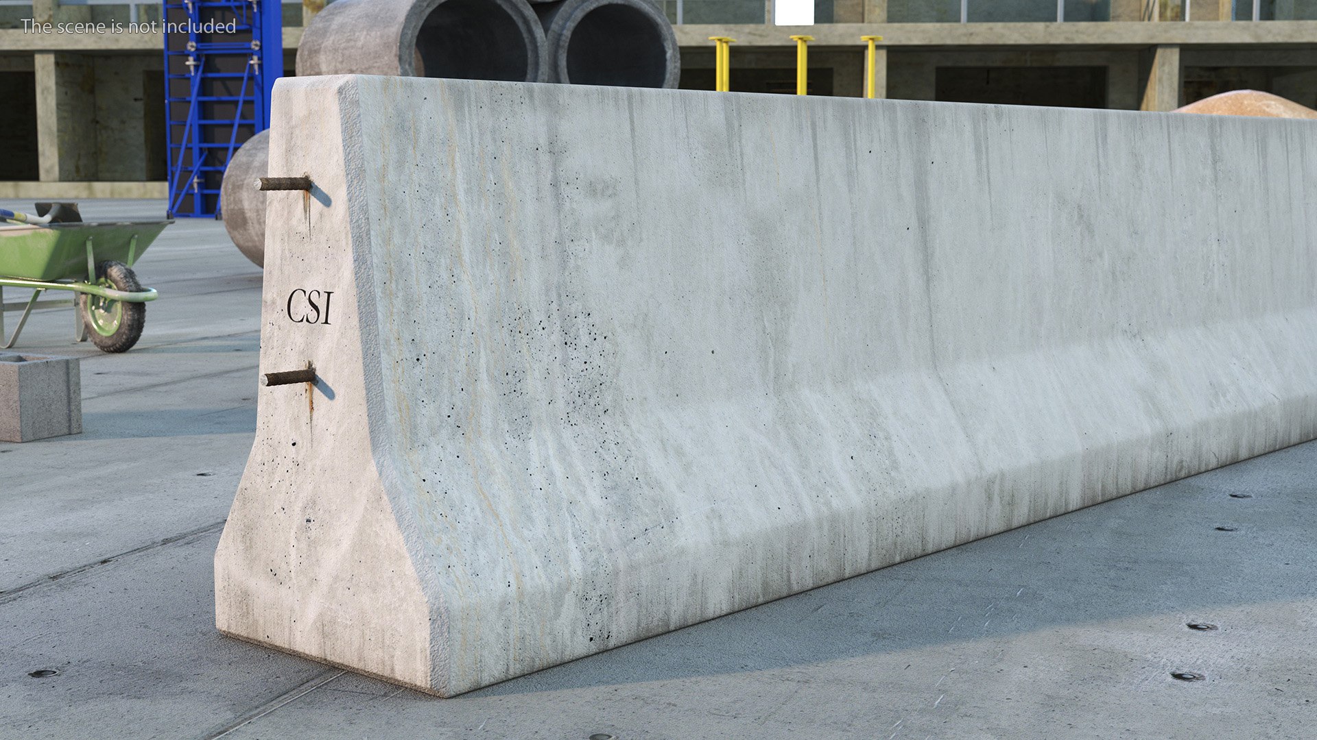 Concrete Jersey Barrier 3D Model - TurboSquid 2229430