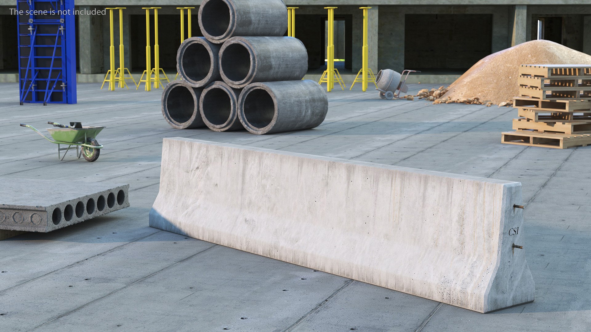 Concrete Jersey Barrier 3D Model - TurboSquid 2229430