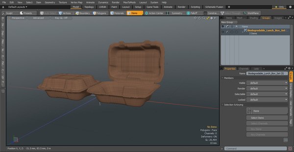 3D Biodegradable Lunch Box Set - TurboSquid 1807014