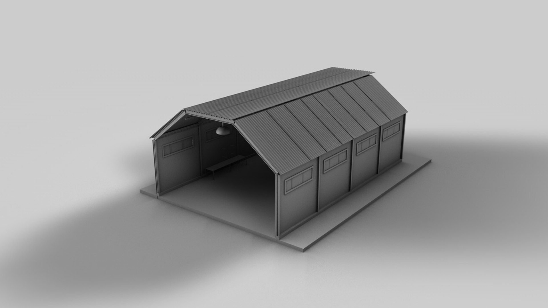 Plane Hangar Car Garage 3d Model