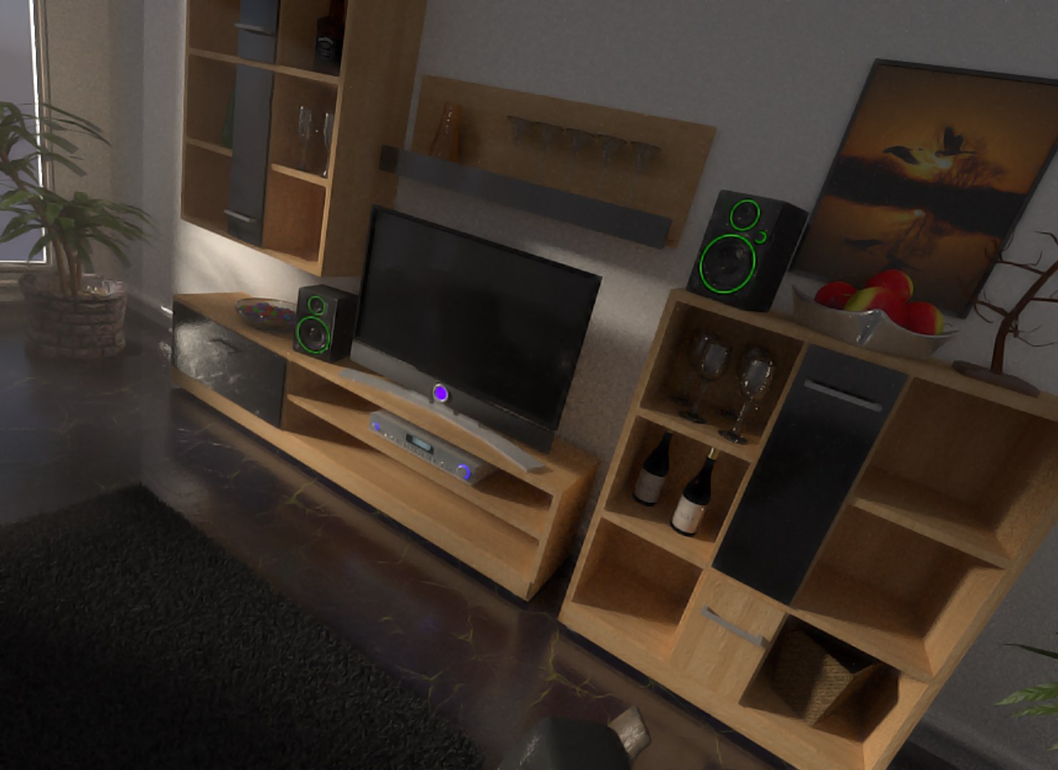 Beautiful Simple Room 3d Model