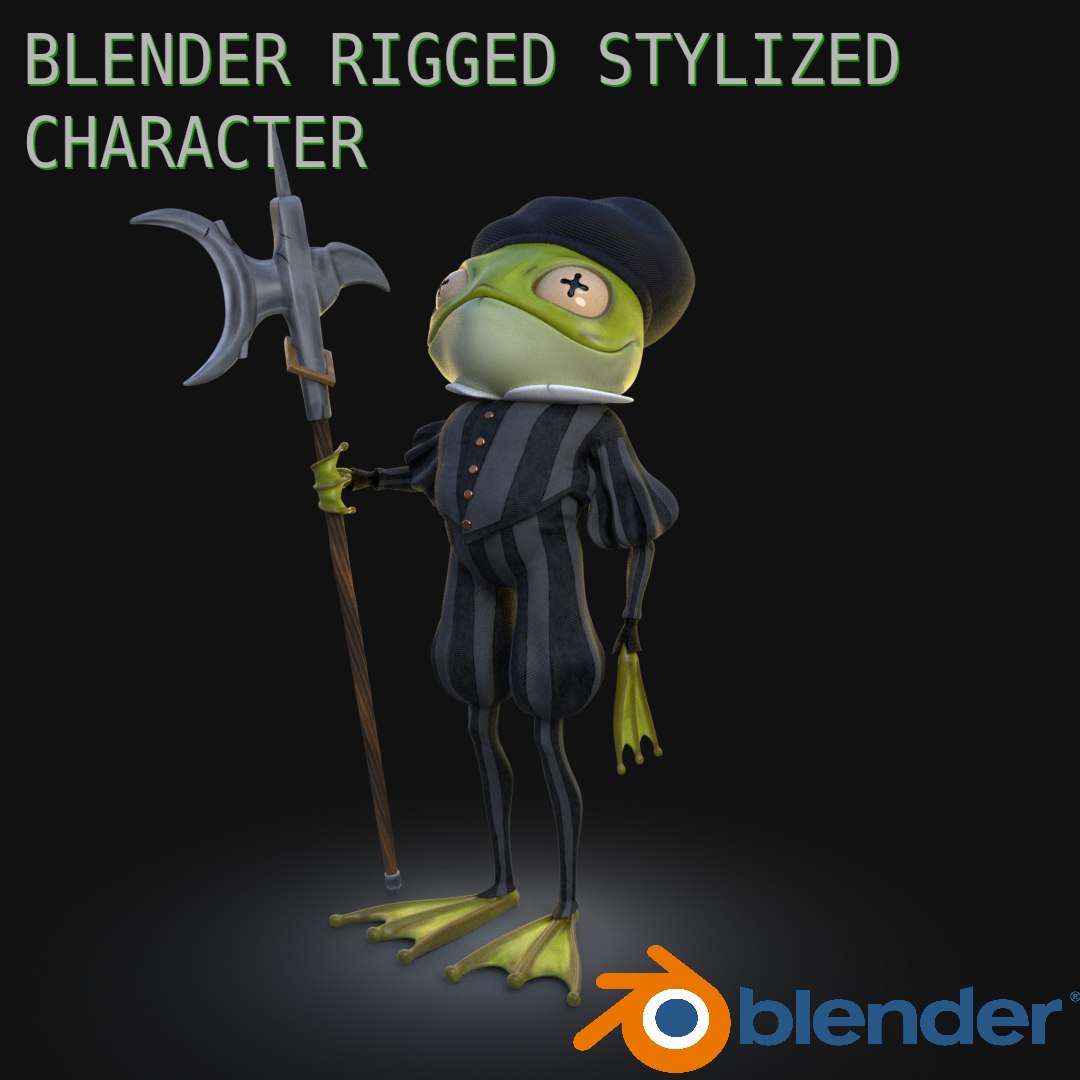 Frog Guardian - Stylized Rigged CharacterBlender 3D 모델 - TurboSquid 1970278