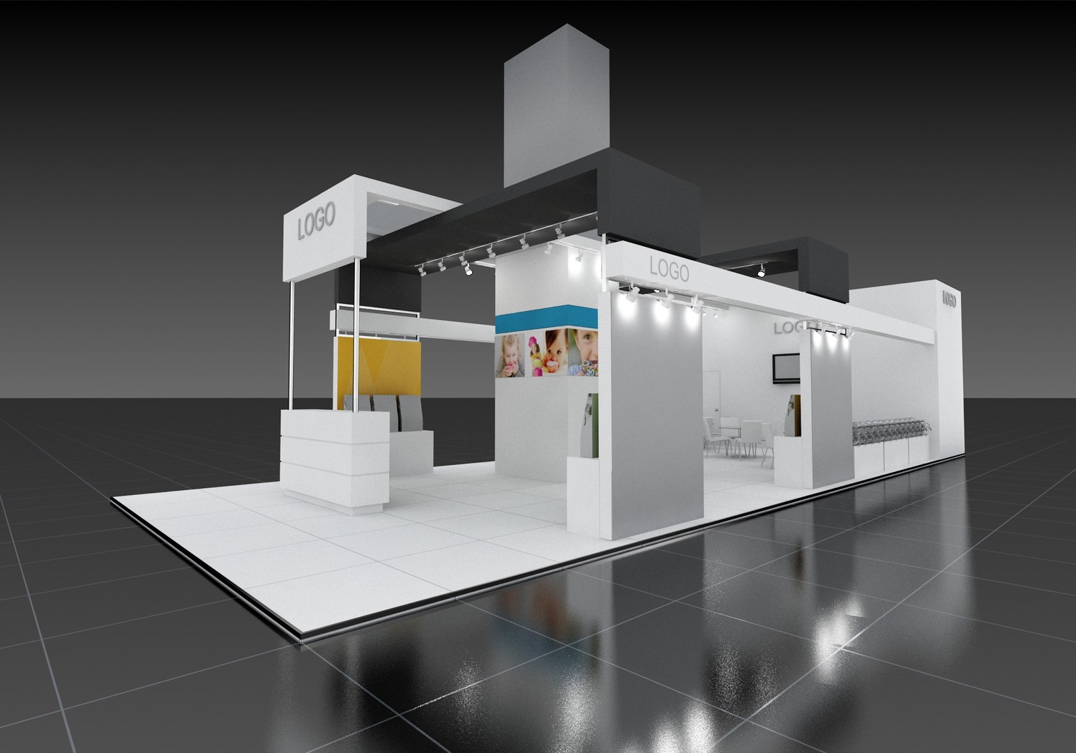Exhibition Stand 3D Model - TurboSquid 2048581