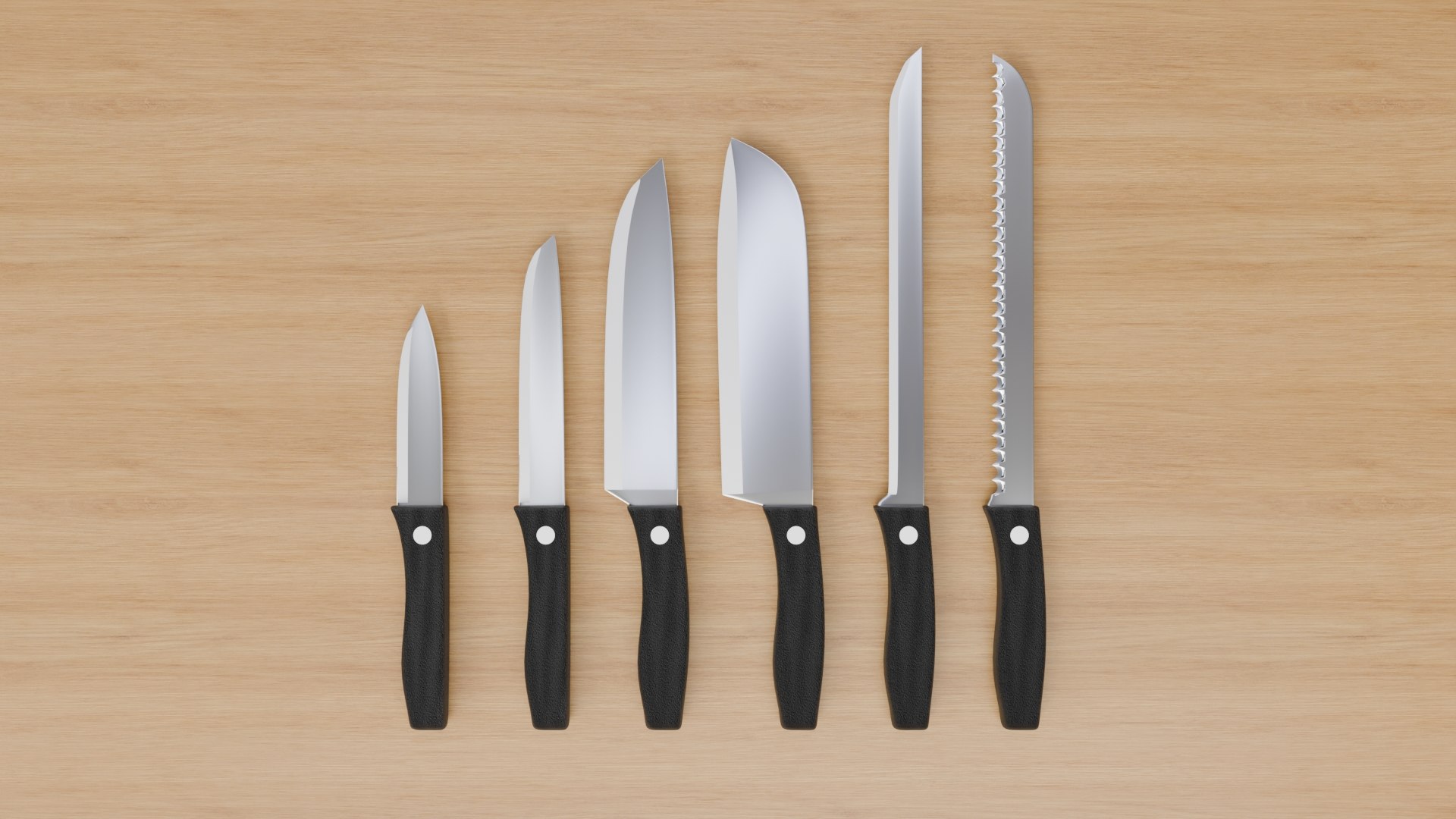 3D Kitchen Knife Pack - TurboSquid 2340004