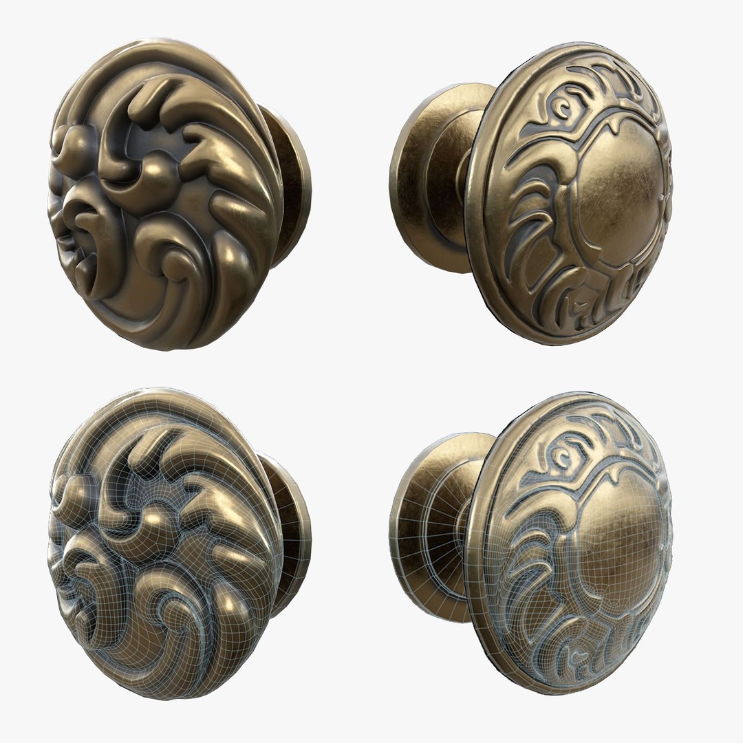 3D Classic Furniture Handles Model - TurboSquid 2159491