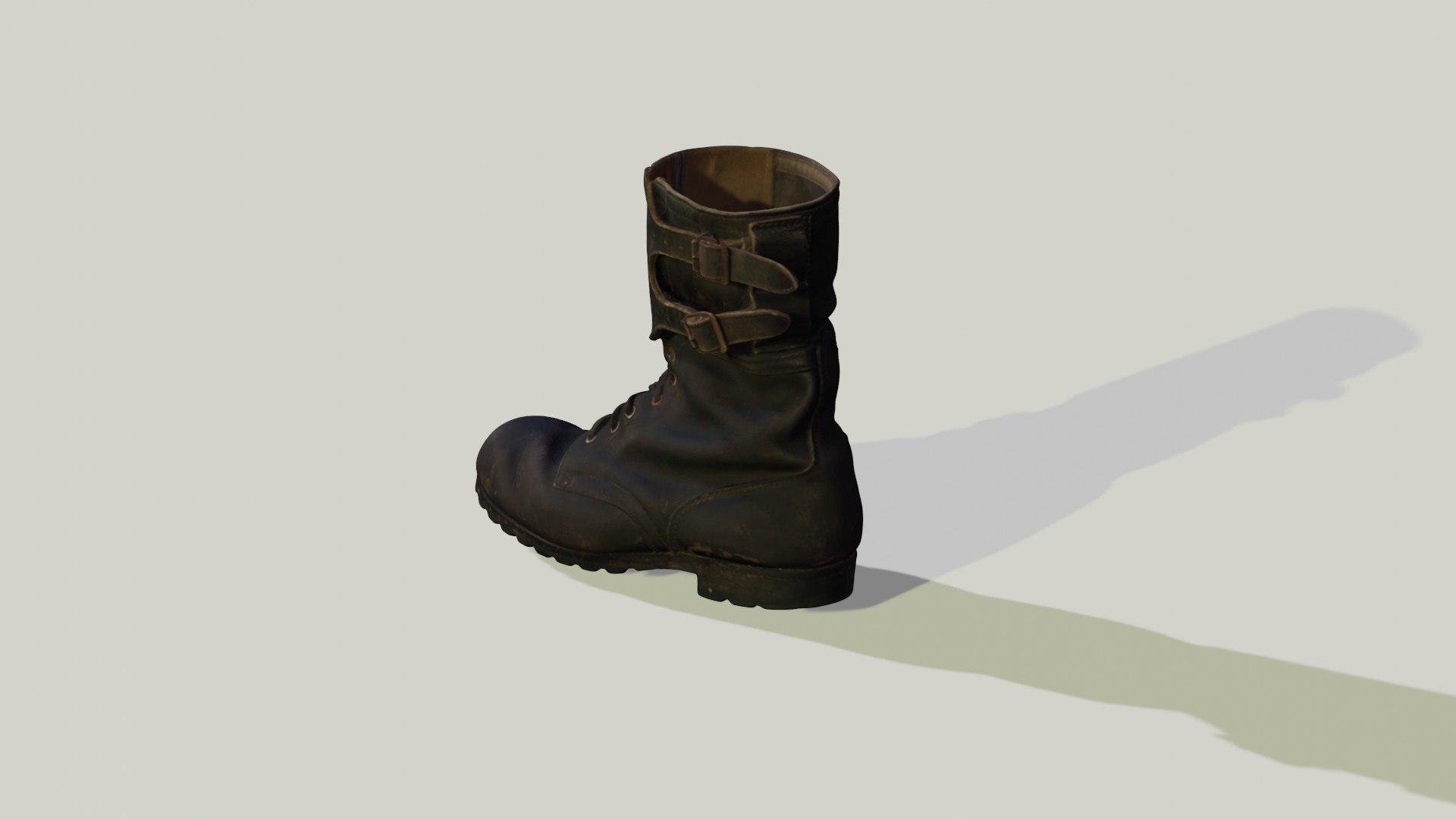 Scanned old leather boot 3D - TurboSquid 2082575