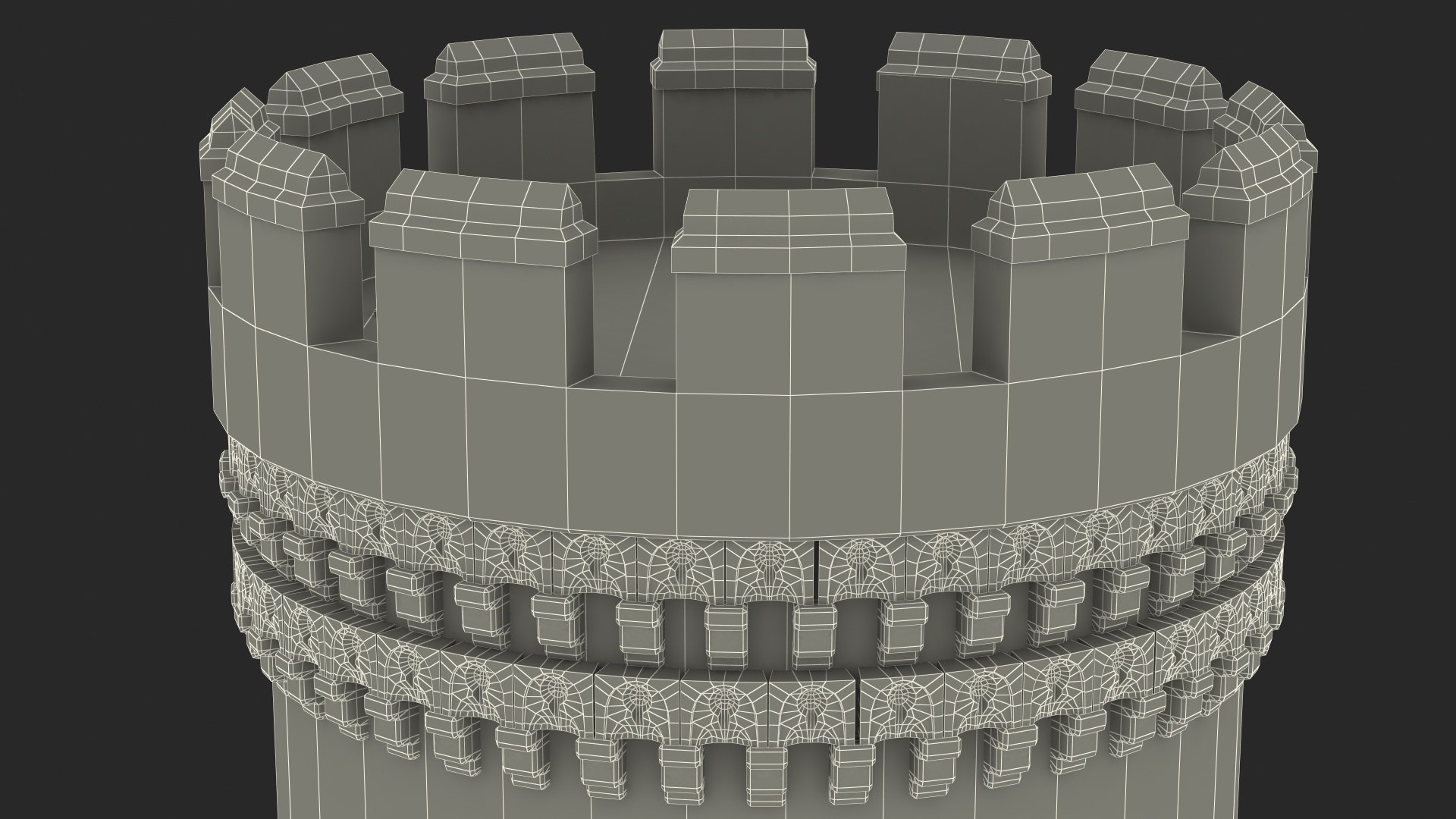 Big Medieval Castle Tower Model - TurboSquid 1474065