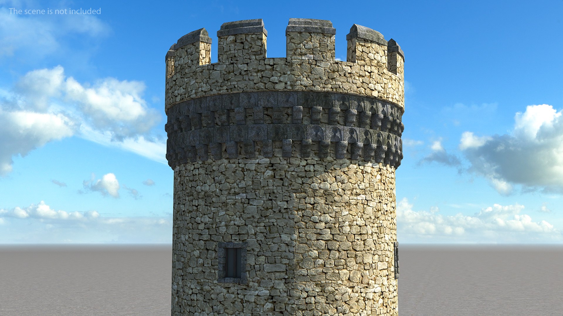 Big Medieval Castle Tower Model - TurboSquid 1474065