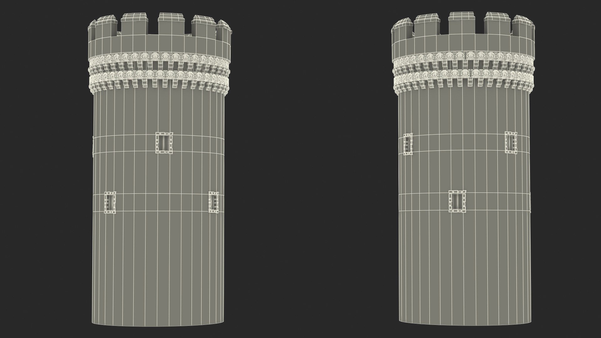 Big Medieval Castle Tower Model - TurboSquid 1474065