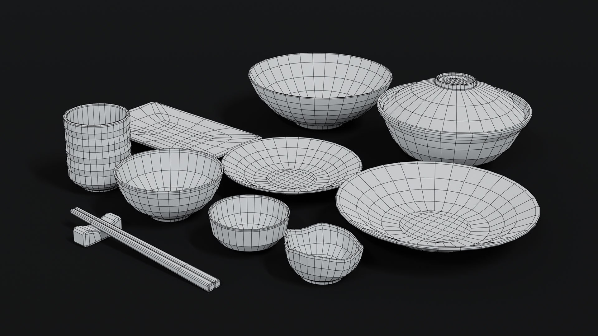 3D TOKI -Japanese Dishes Model - TurboSquid 1768243