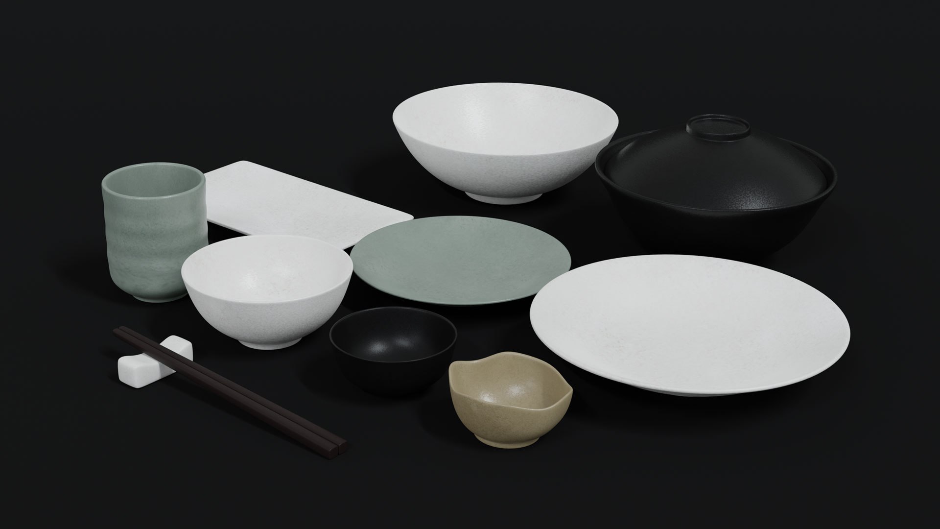 3D TOKI -Japanese Dishes Model - TurboSquid 1768243