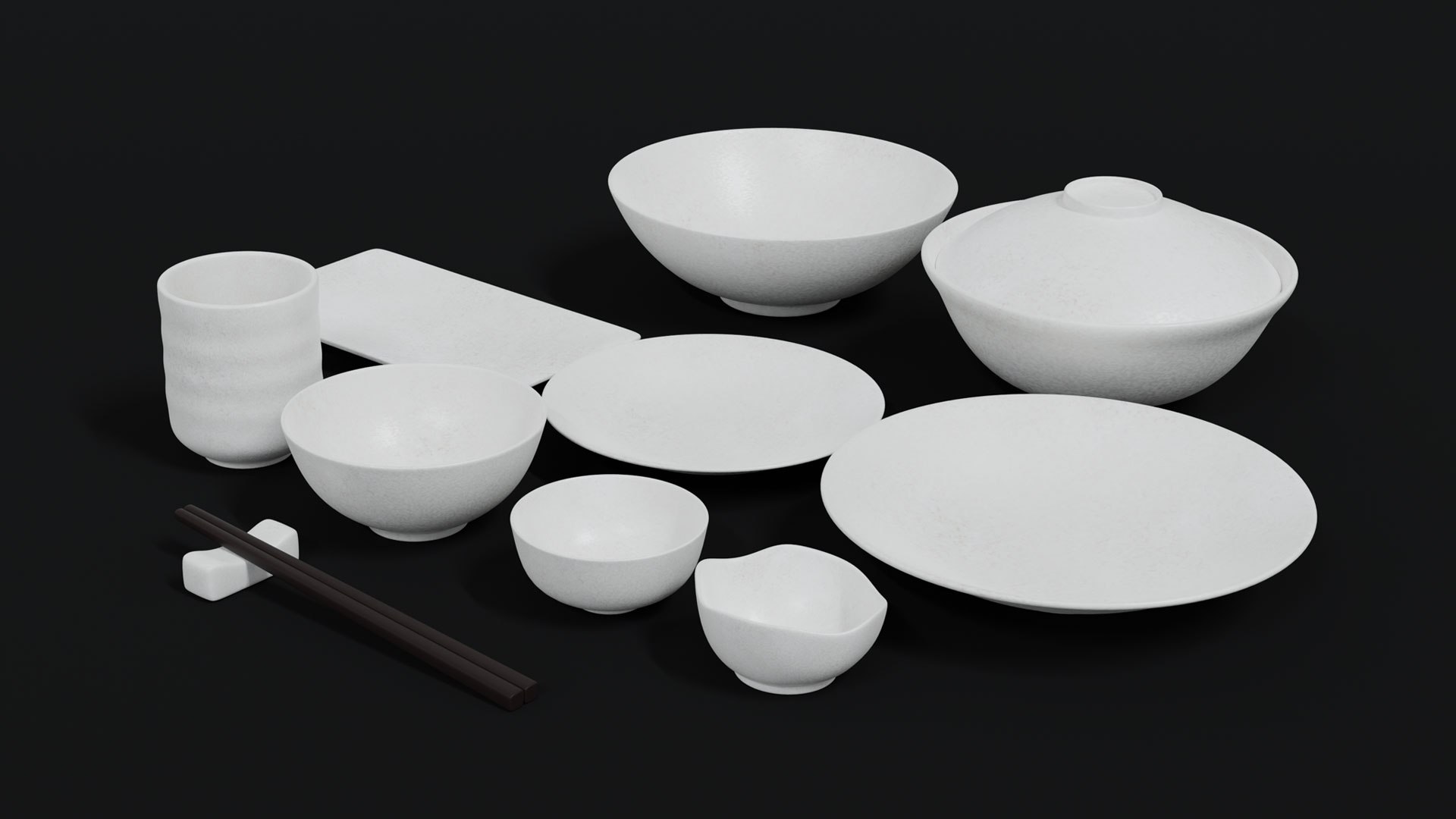 3D TOKI -Japanese Dishes Model - TurboSquid 1768243