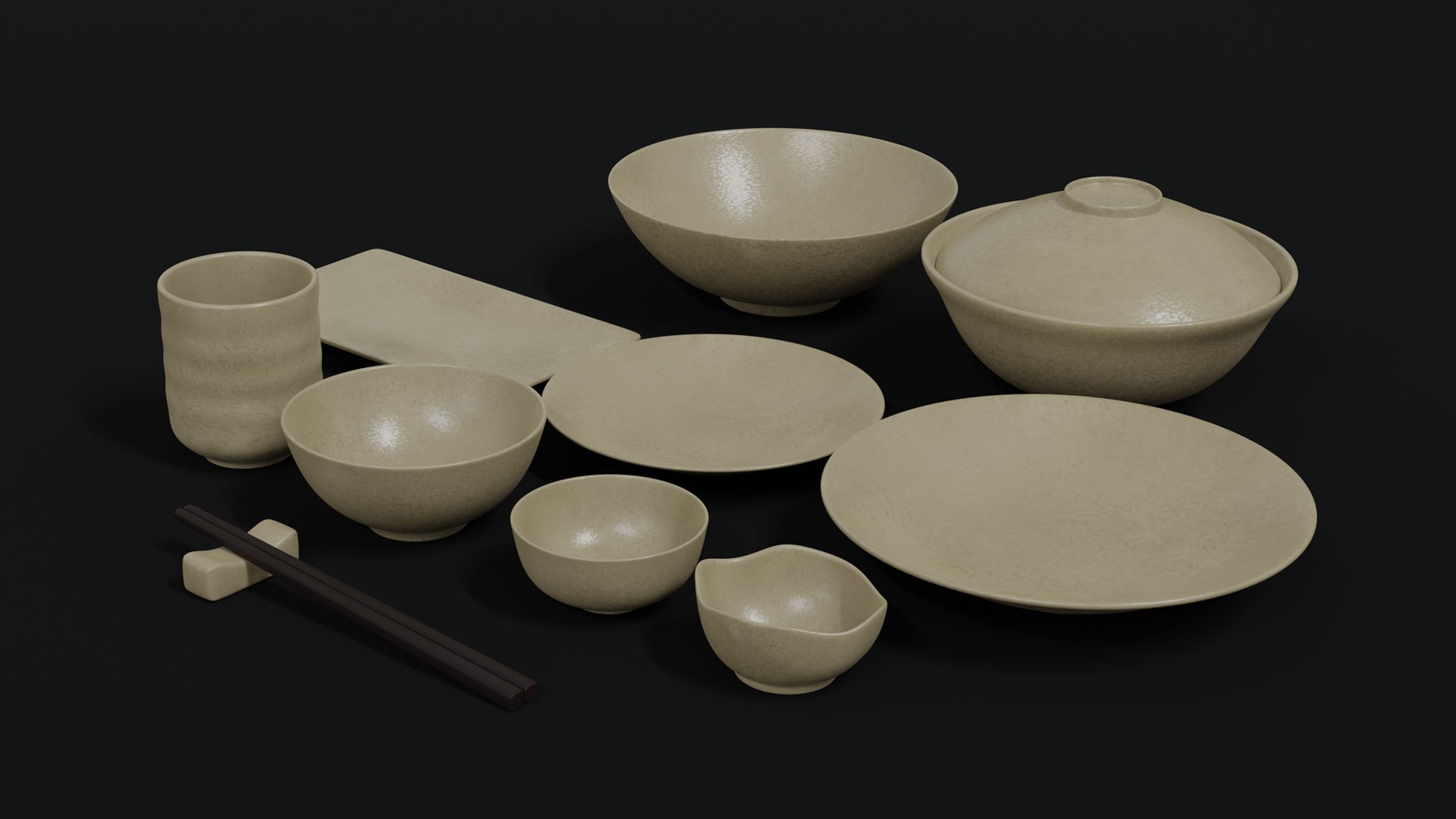 3D TOKI -Japanese Dishes Model - TurboSquid 1768243