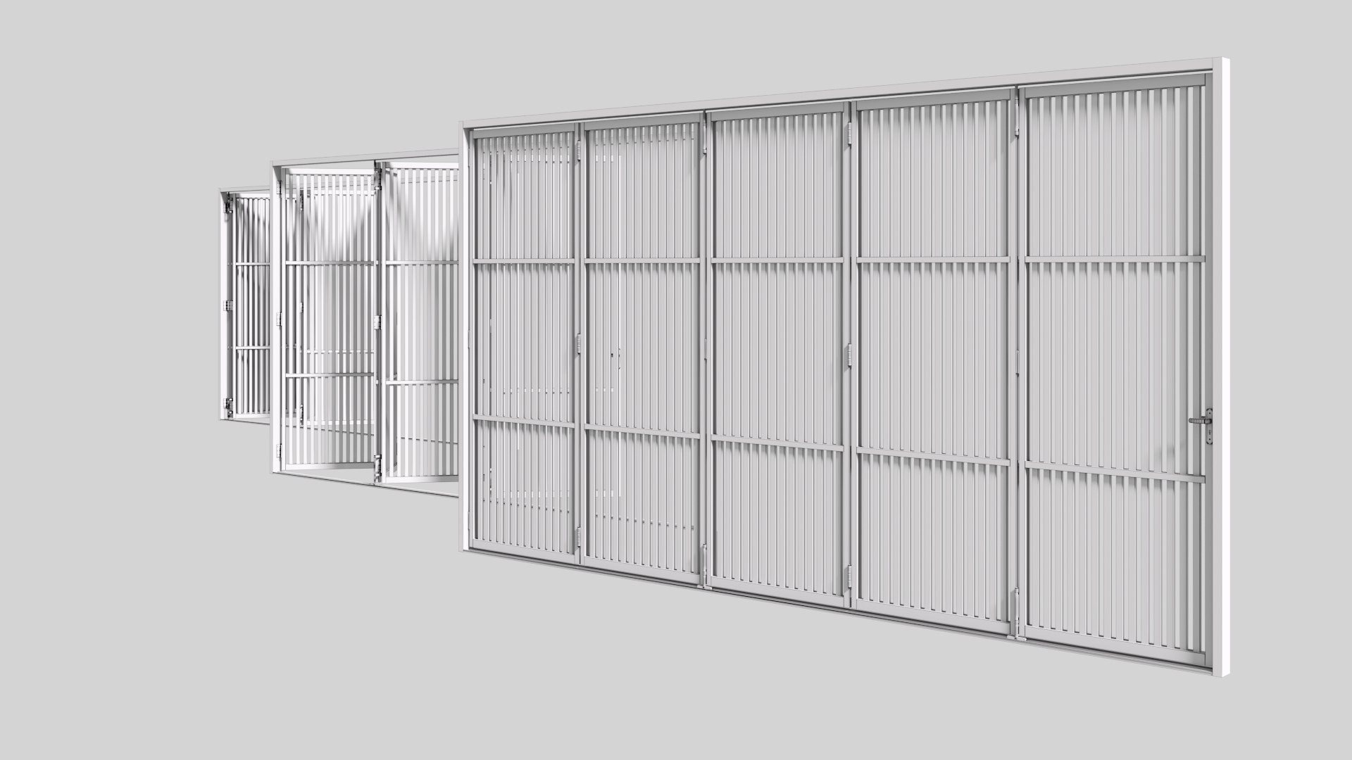 Slim Folding Shutter Door 3D Model - TurboSquid 2282278