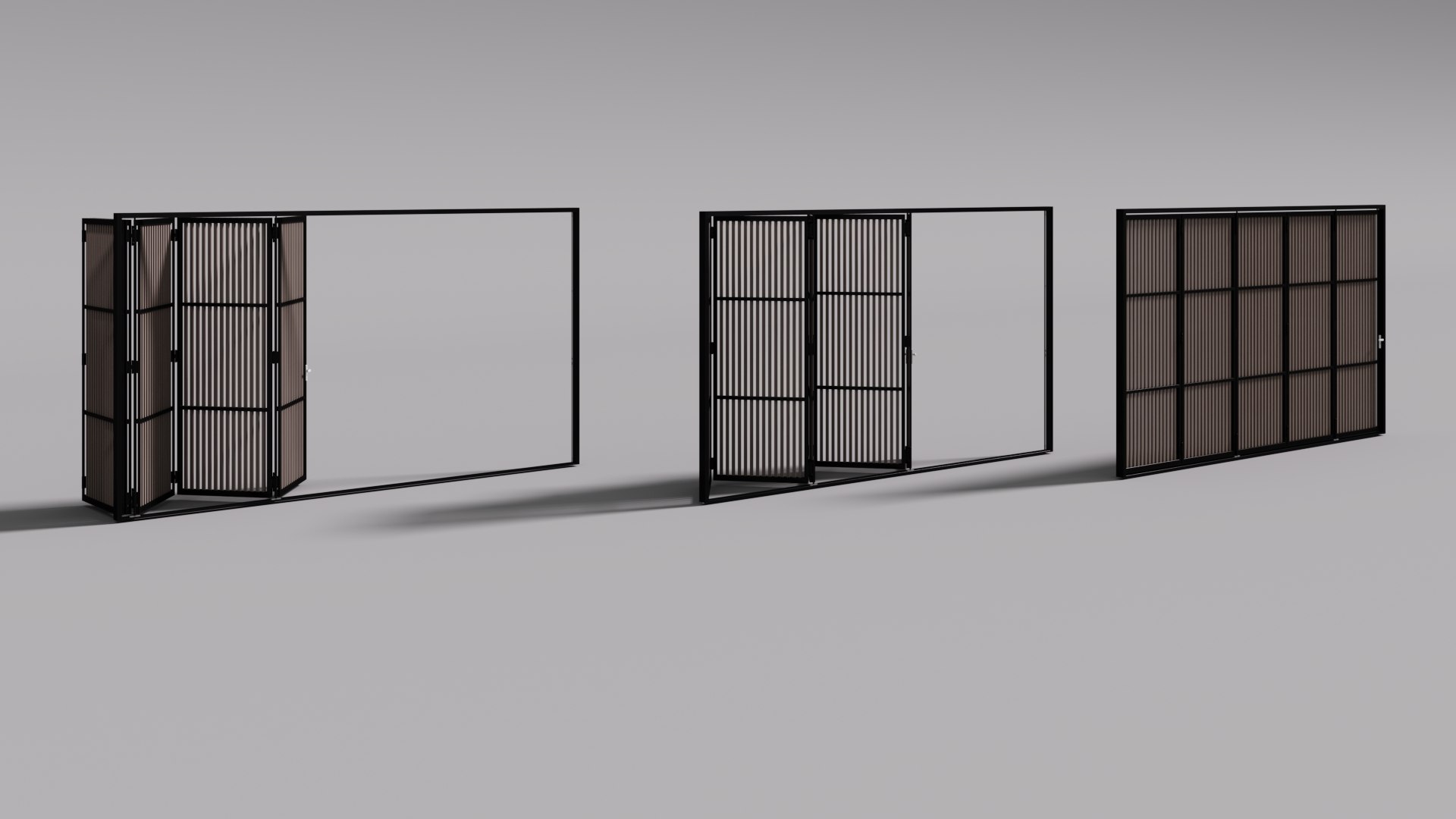Slim Folding Shutter Door 3D Model - TurboSquid 2282278