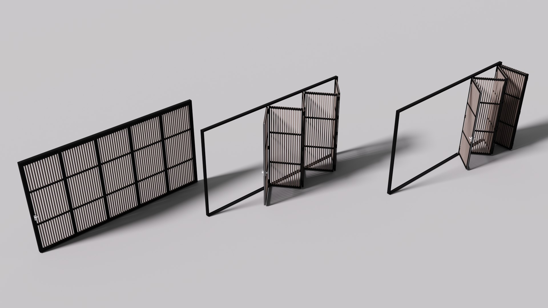 Slim Folding Shutter Door 3D Model - TurboSquid 2282278