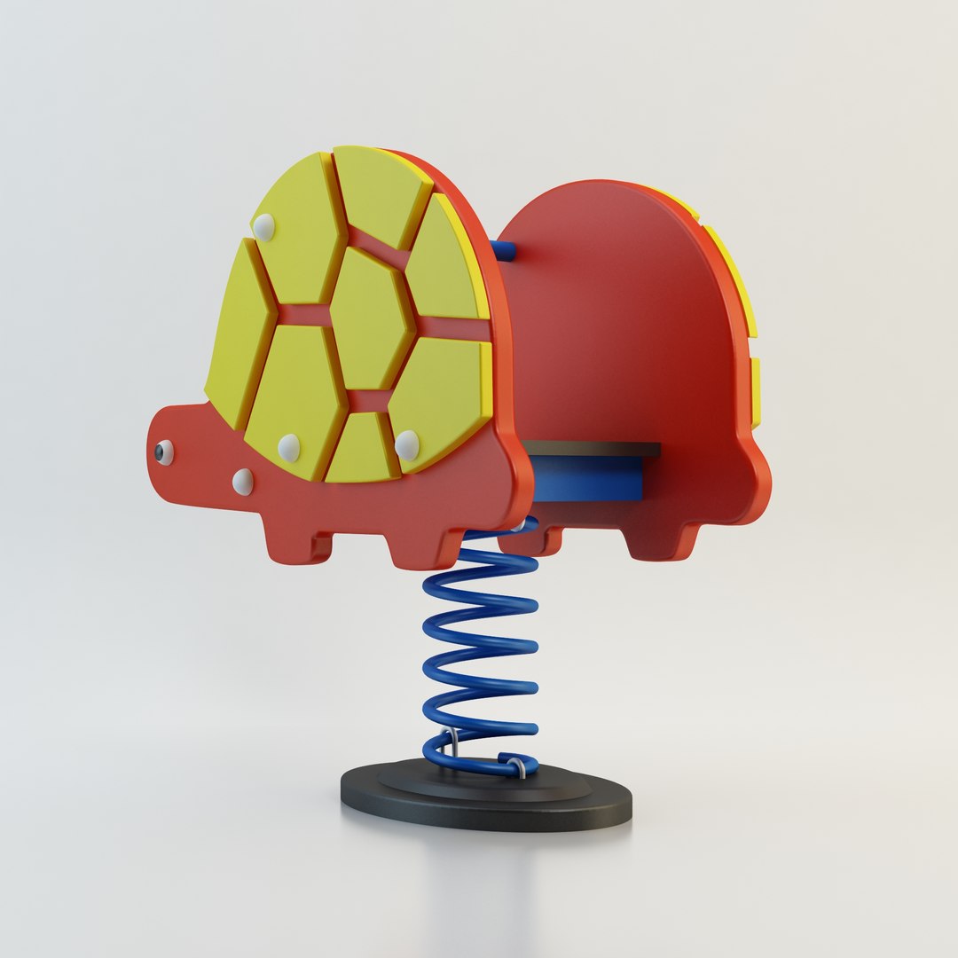 3d Model Turtle Spring Swing Playground