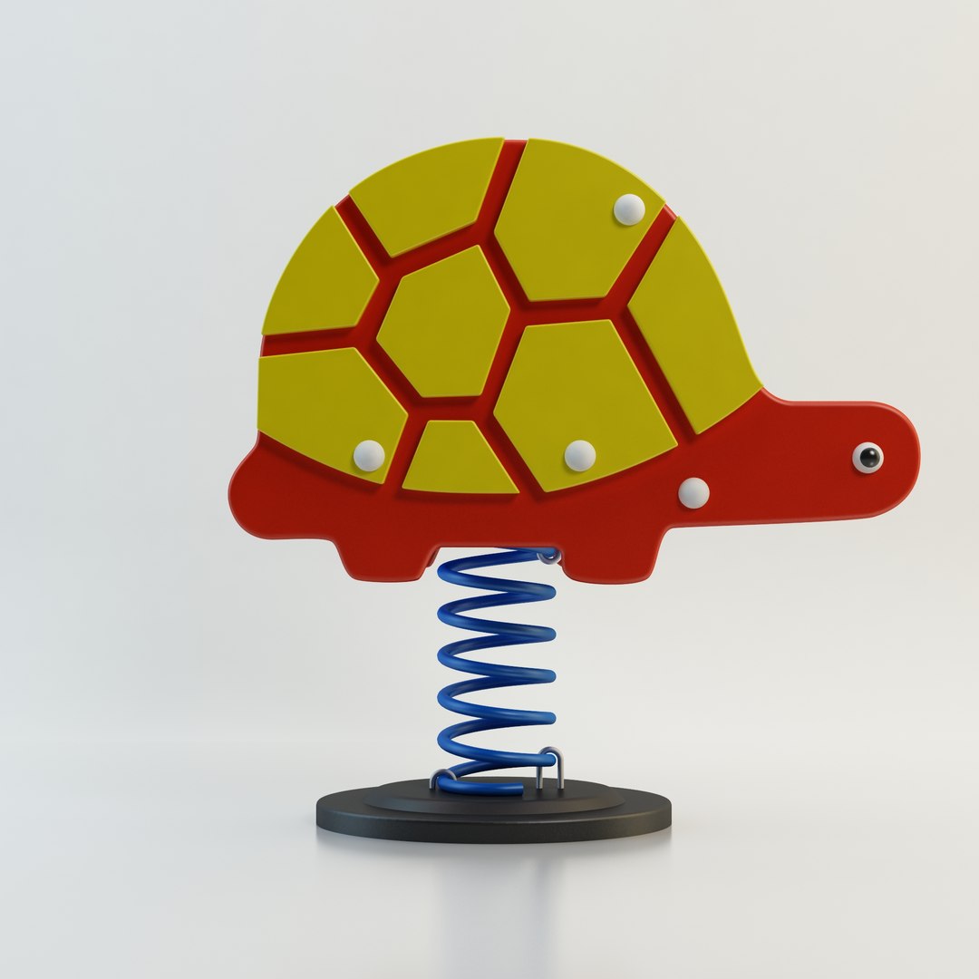 3d Model Turtle Spring Swing Playground