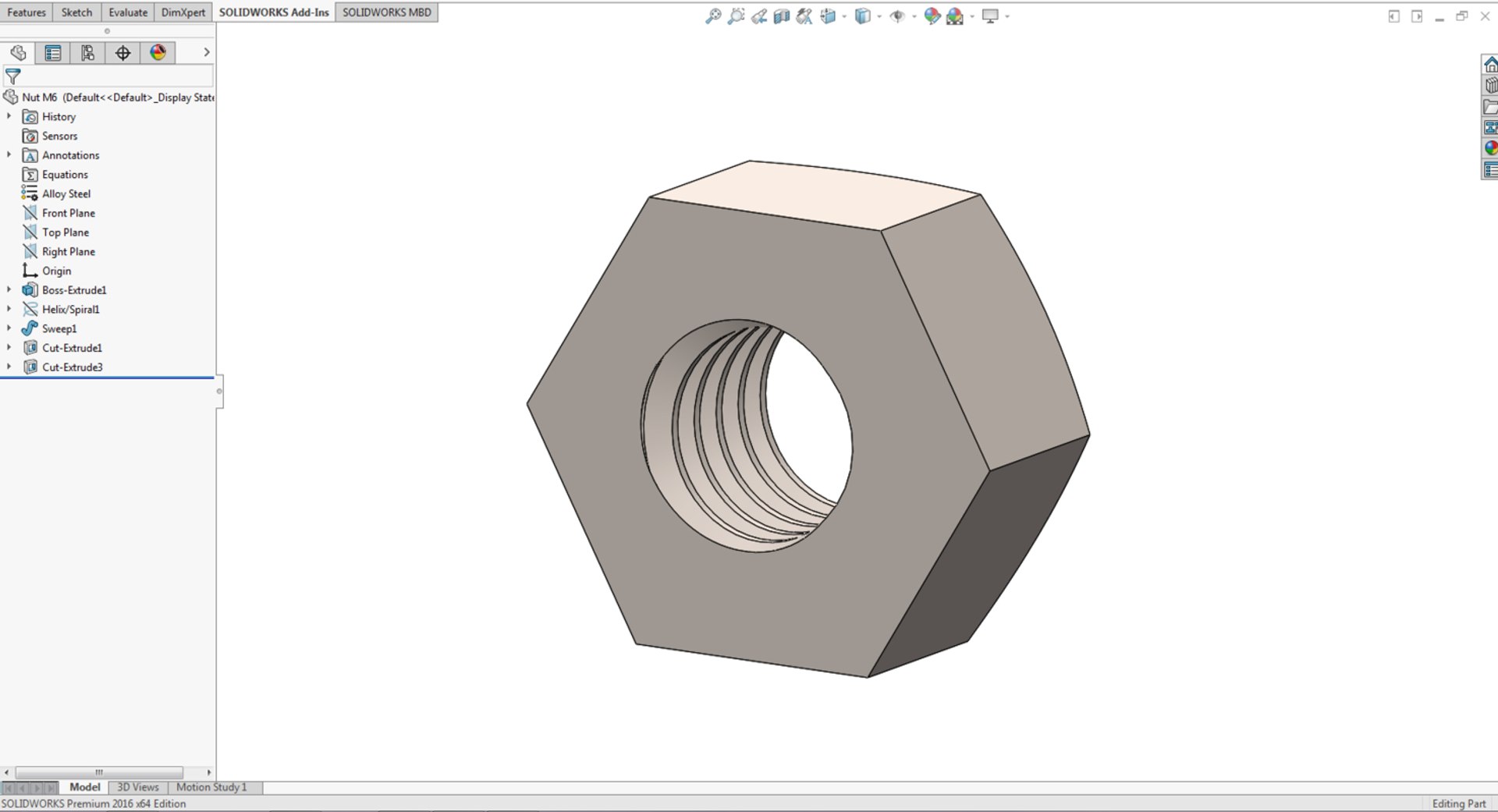 3D Nut 6 Mm - TurboSquid 1297728