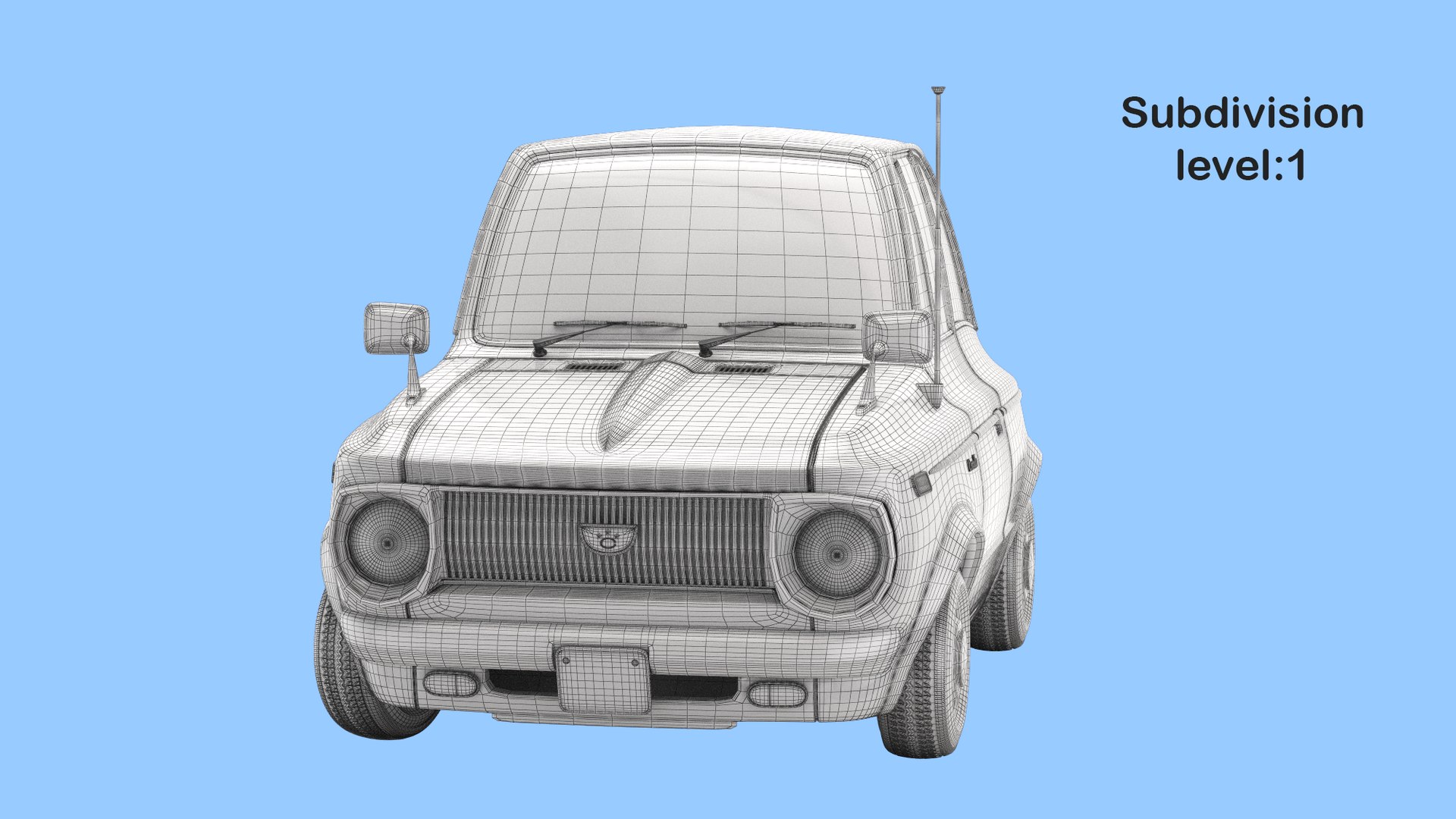 3D Toyota Corolla 1967 Cartoon Style - TurboSquid 1747225