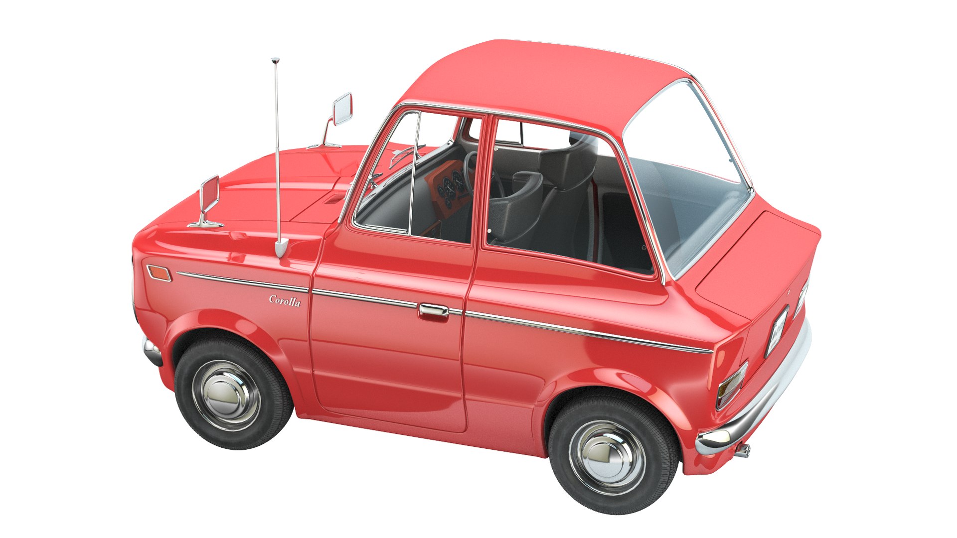 3D Toyota Corolla 1967 Cartoon Style - TurboSquid 1747225