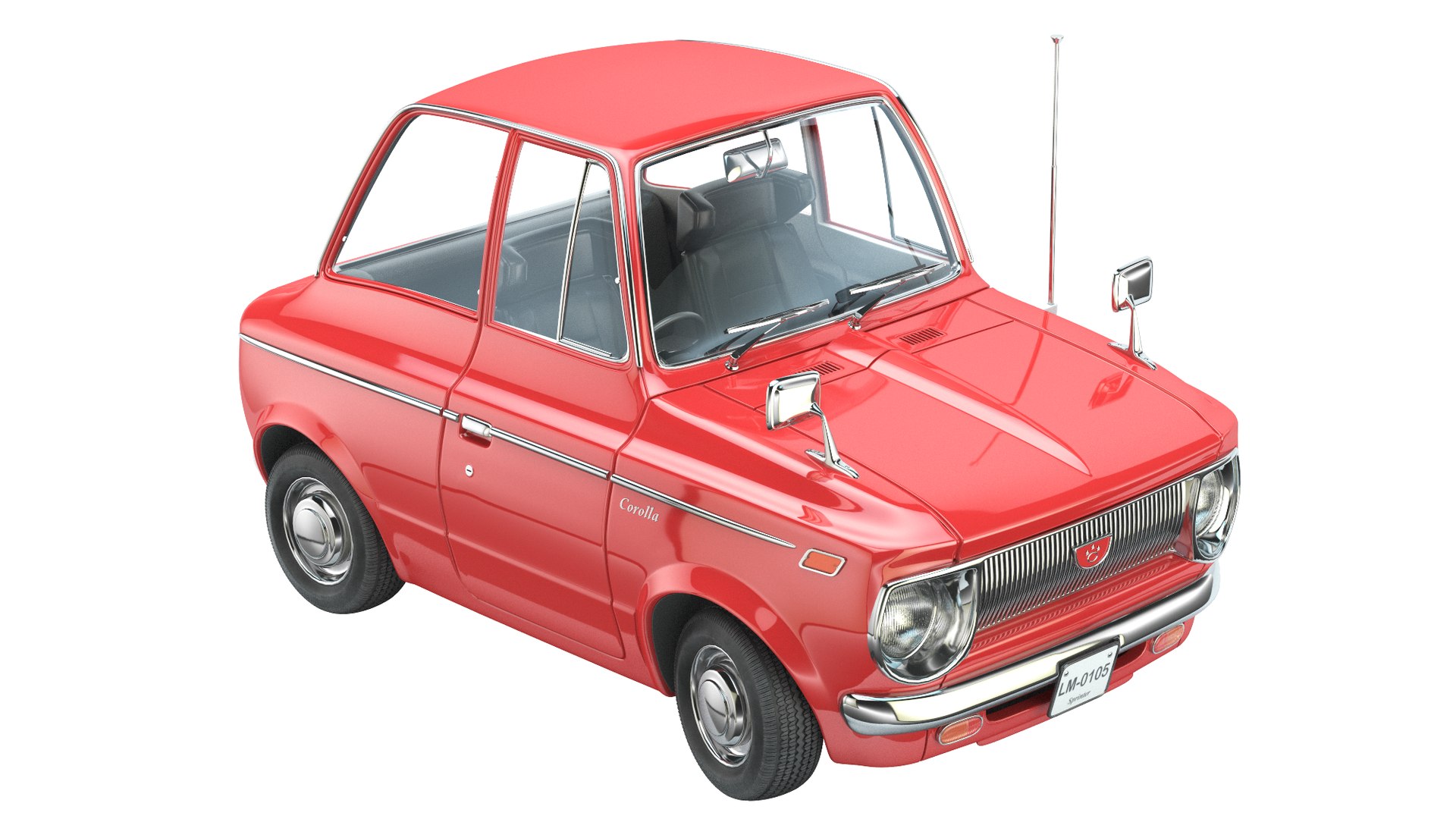 3D Toyota Corolla 1967 Cartoon Style - TurboSquid 1747225