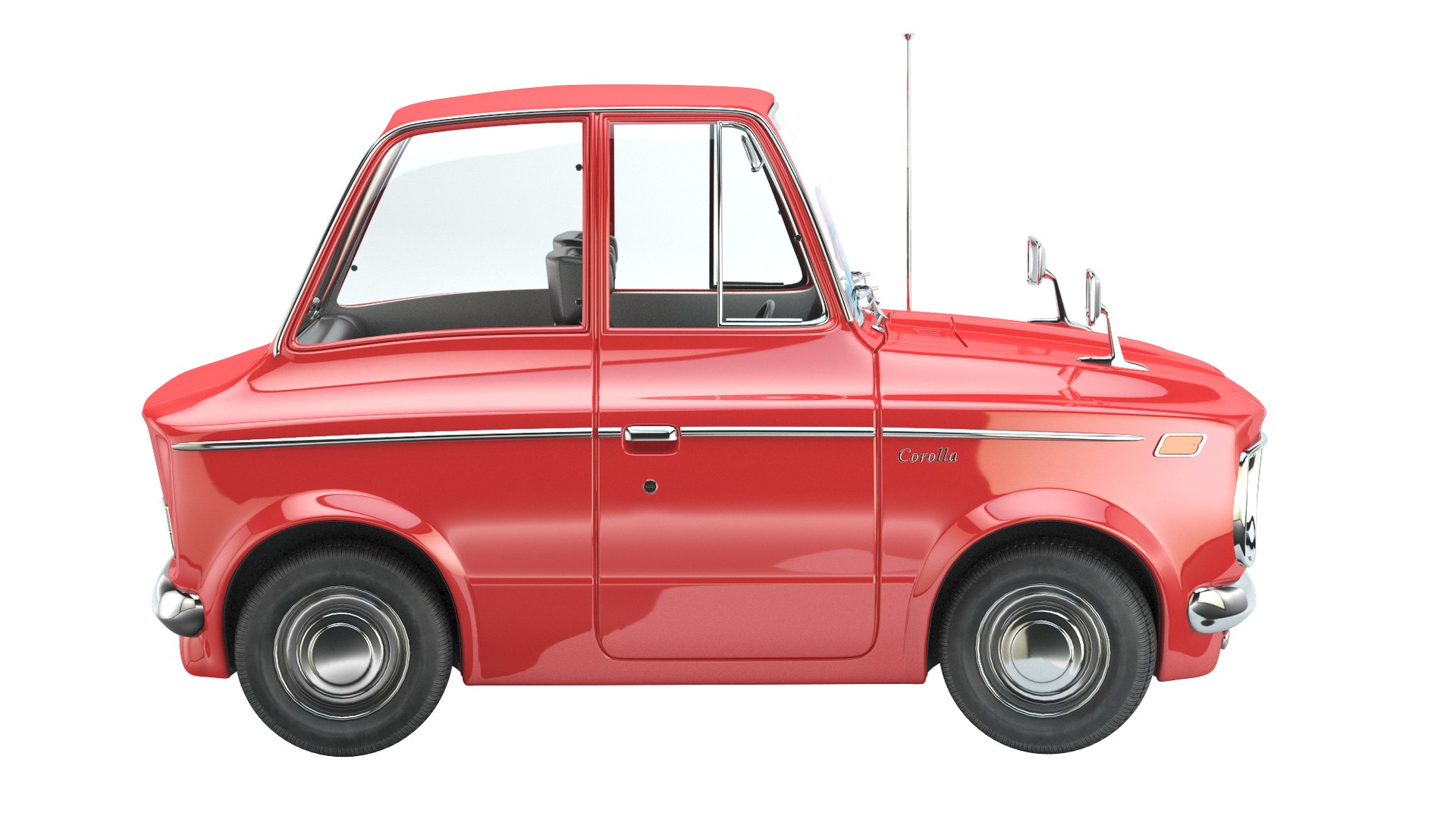 3D Toyota Corolla 1967 Cartoon Style - TurboSquid 1747225